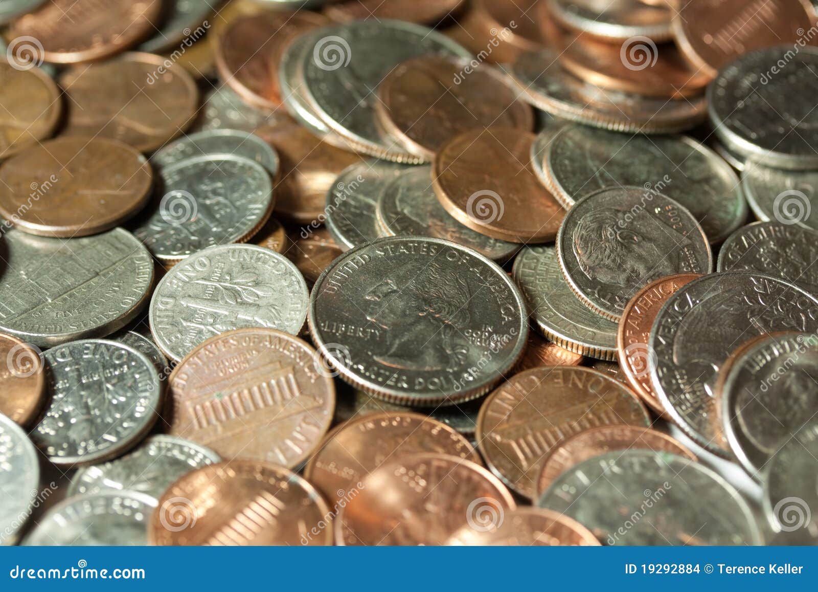 US Currency (Coins) stock photo. Image of savings, banking - 19292884