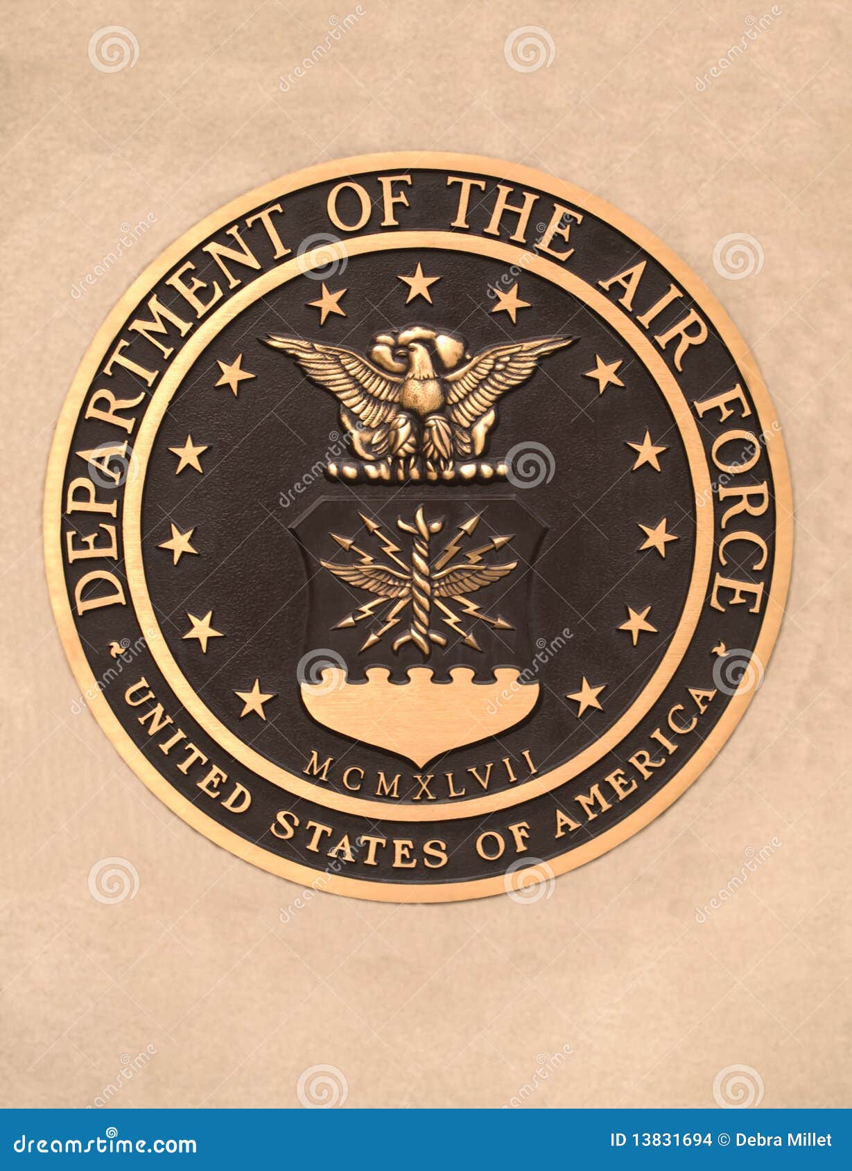 Us Dept. of the Air Force Plaque Editorial Stock Image - Image of force ...
