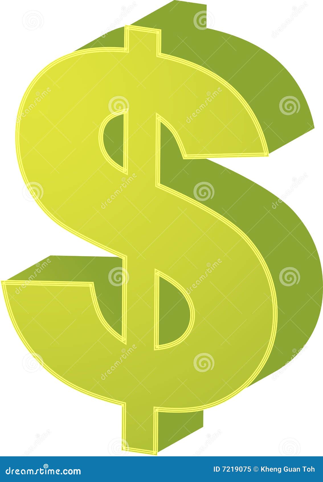 US Dollar stock vector. Illustration of isometric, financial - 7219075