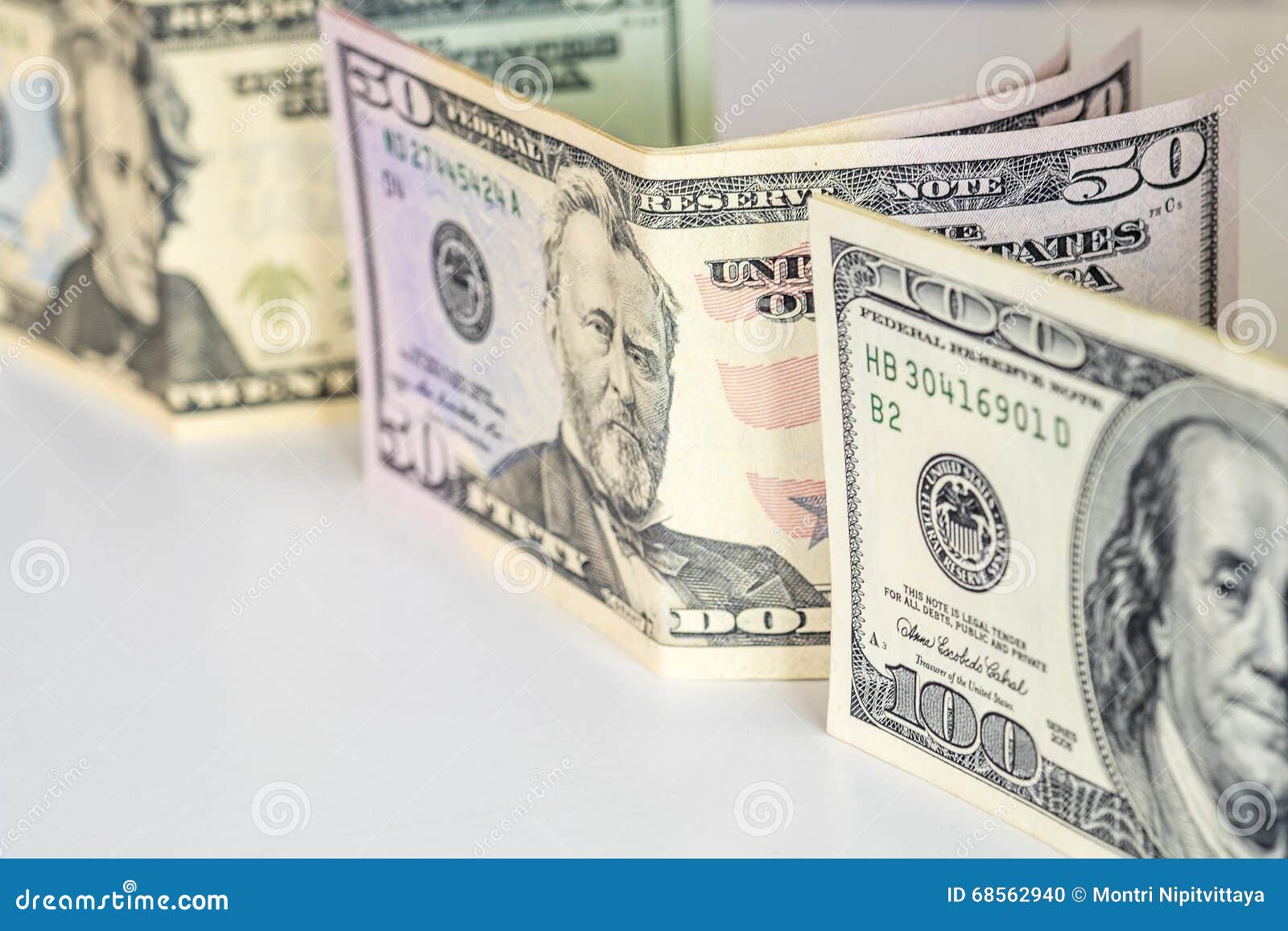US Dollar Bank Notes on the Table . Stock Photo - Image of finance ...