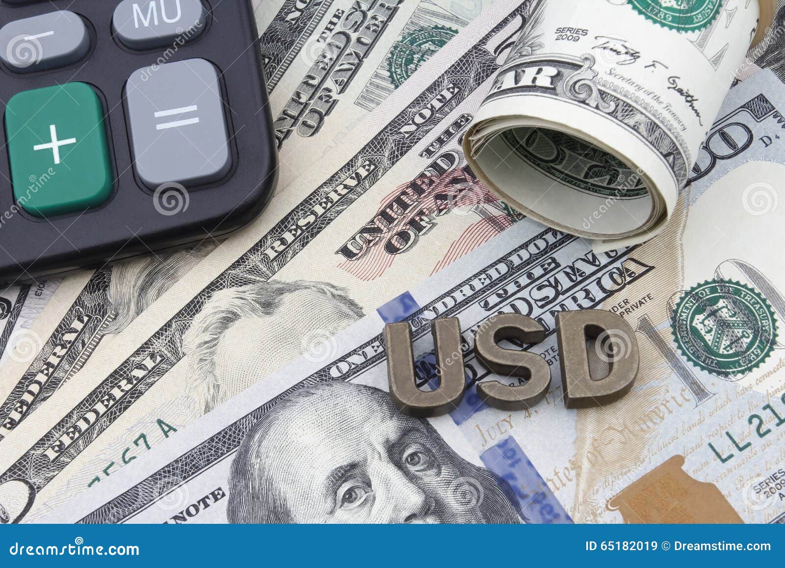 US Dollar Banknotes. stock image. Image of business, america - 65182019