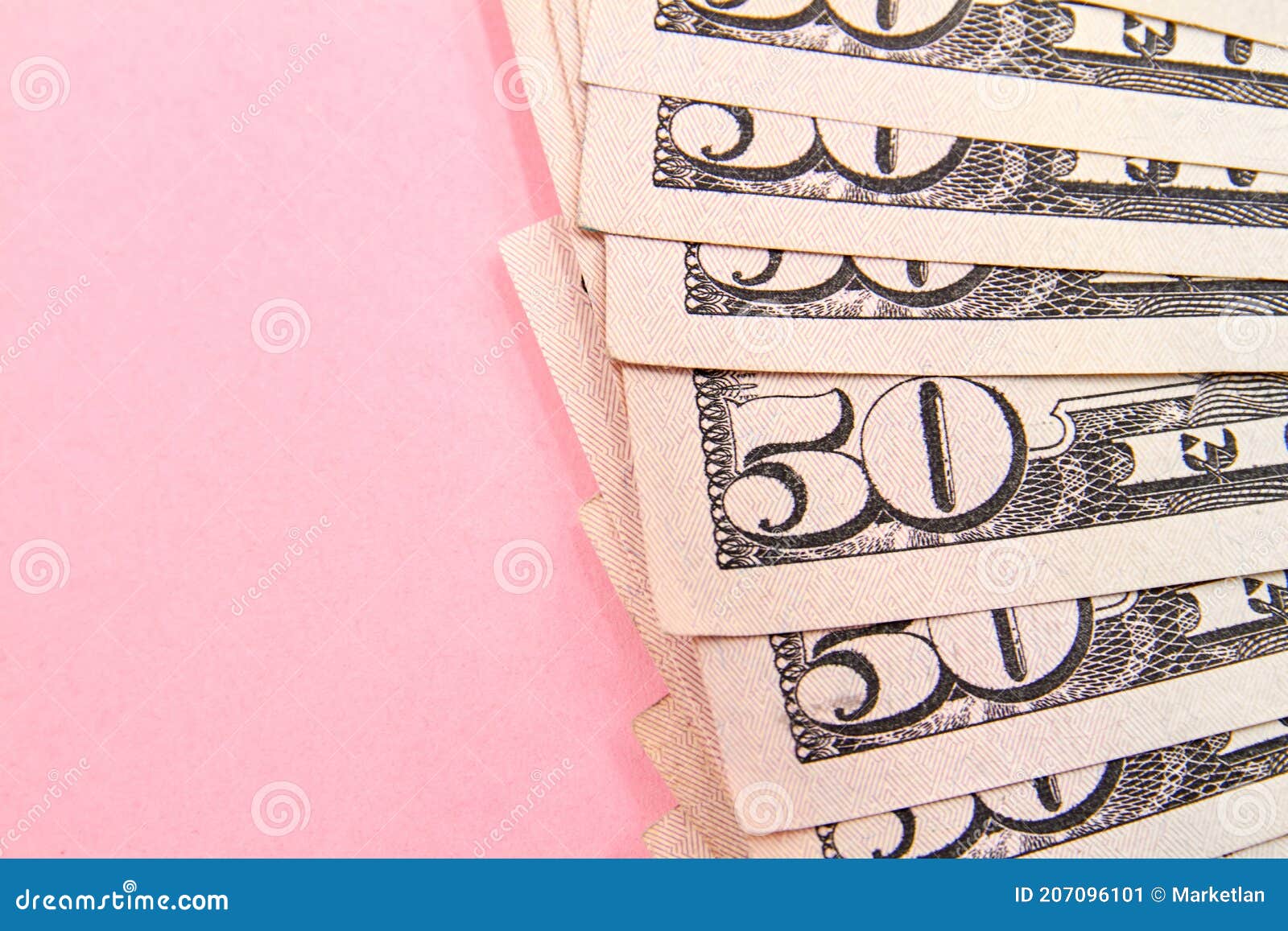 50 US Dollar Banknotes on Pink Background Stock Image - Image of ...