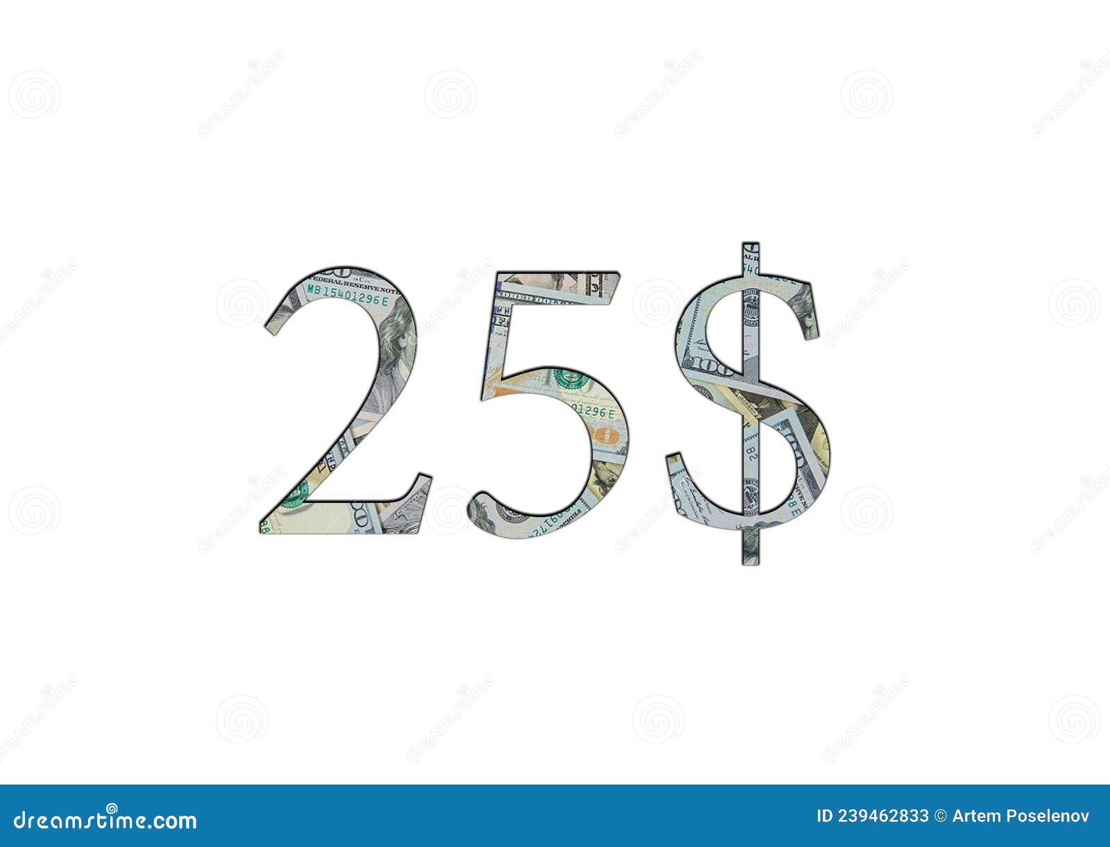 $ 25. Us dollar banknotes stock illustration. Illustration of banknotes ...