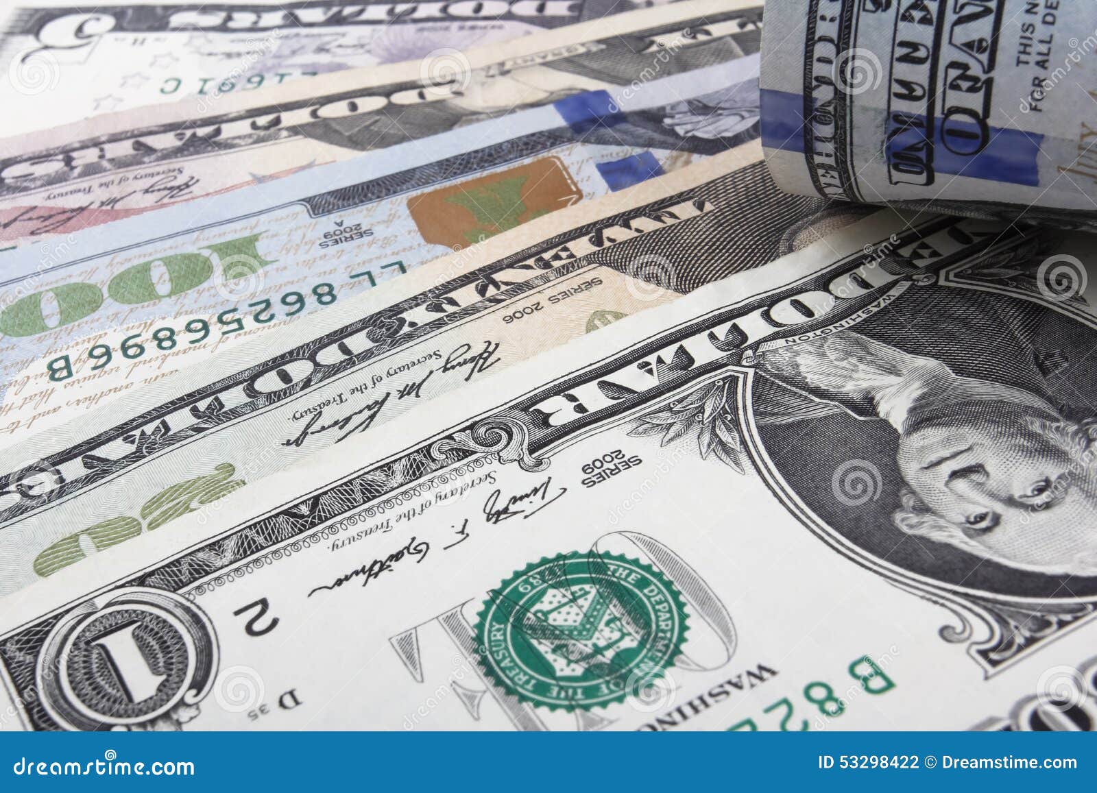 US Dollar banknotes. stock photo. Image of business, bill - 53298422