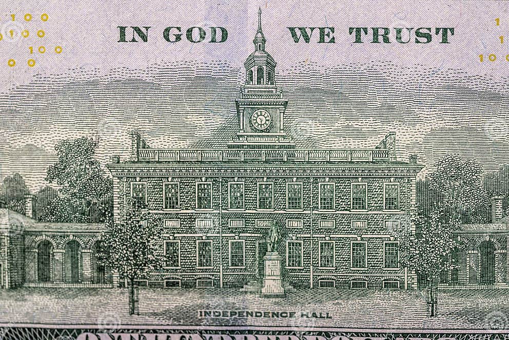 US 100 Dollar Bill, Back Side. Stock Photo - Image of close, rich ...