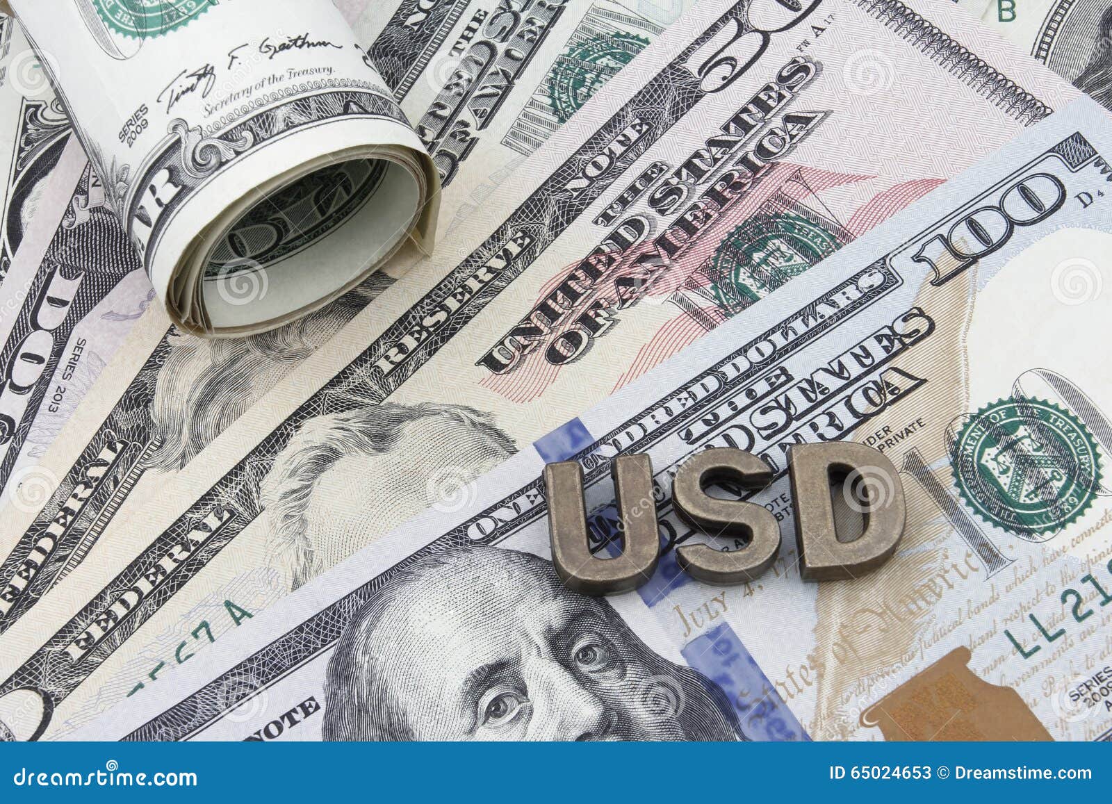 US Dollar Bills stock image. Image of payment, market - 65024653