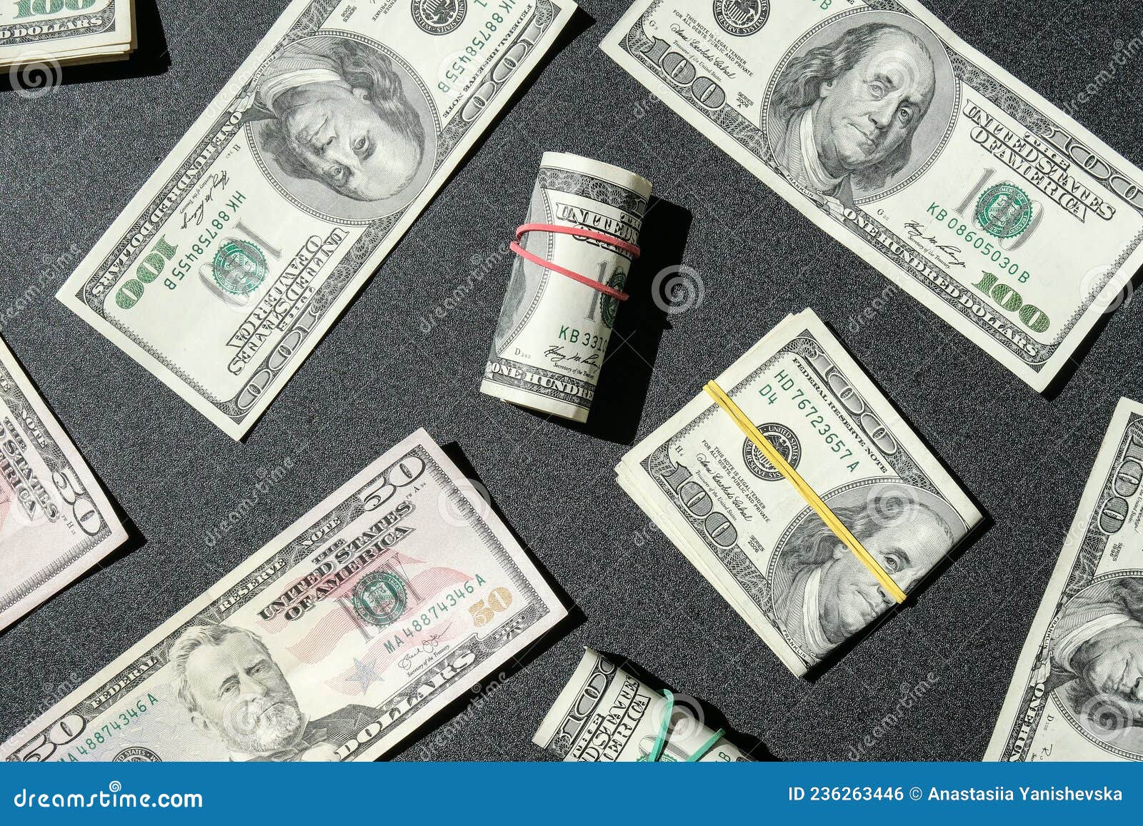 Us Dollar Bills are Creative Layout. Business Concept, Development ...