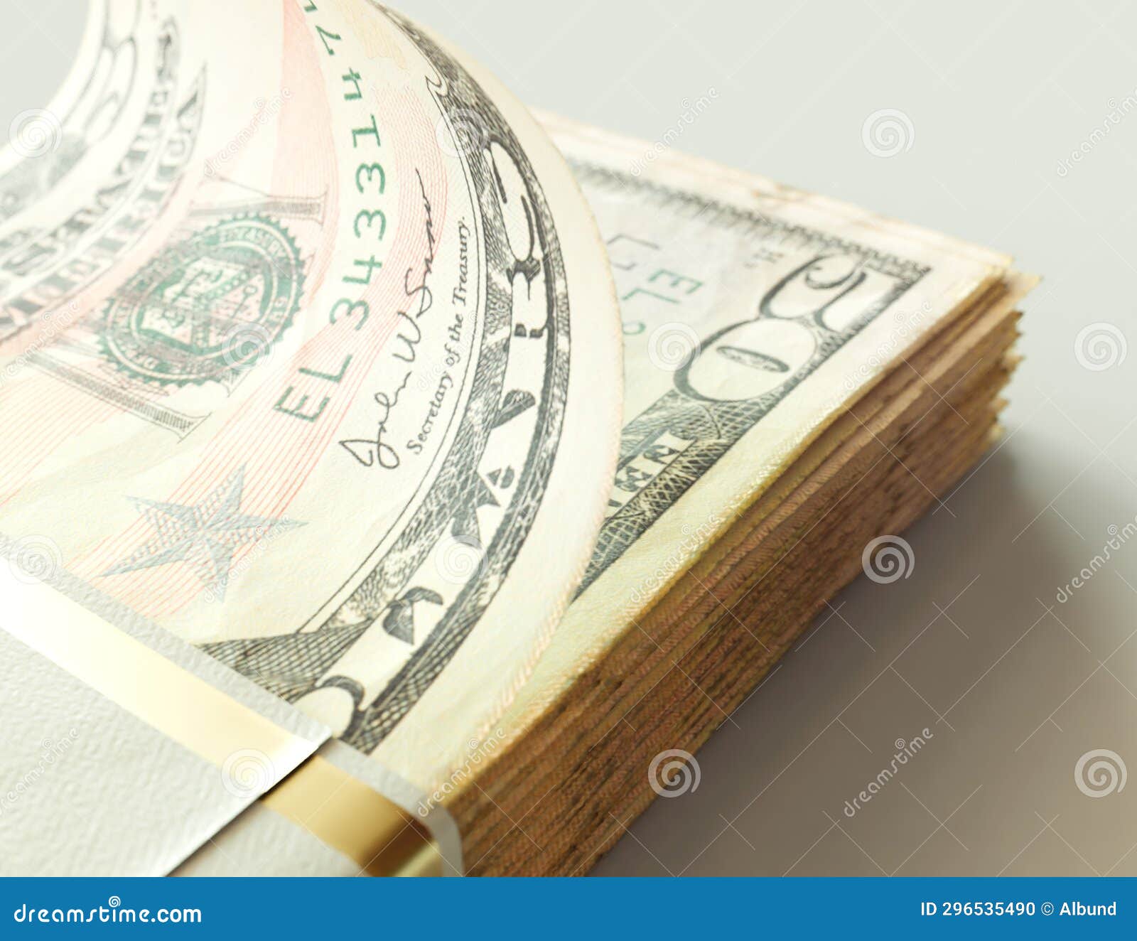 US Dollar Cash Note Wad stock illustration. Illustration of bill ...