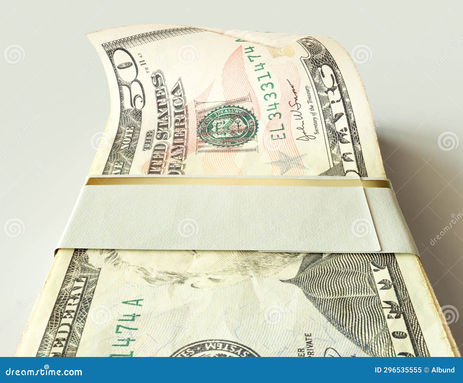 US Dollar Cash Note Wad stock illustration. Illustration of isolated ...