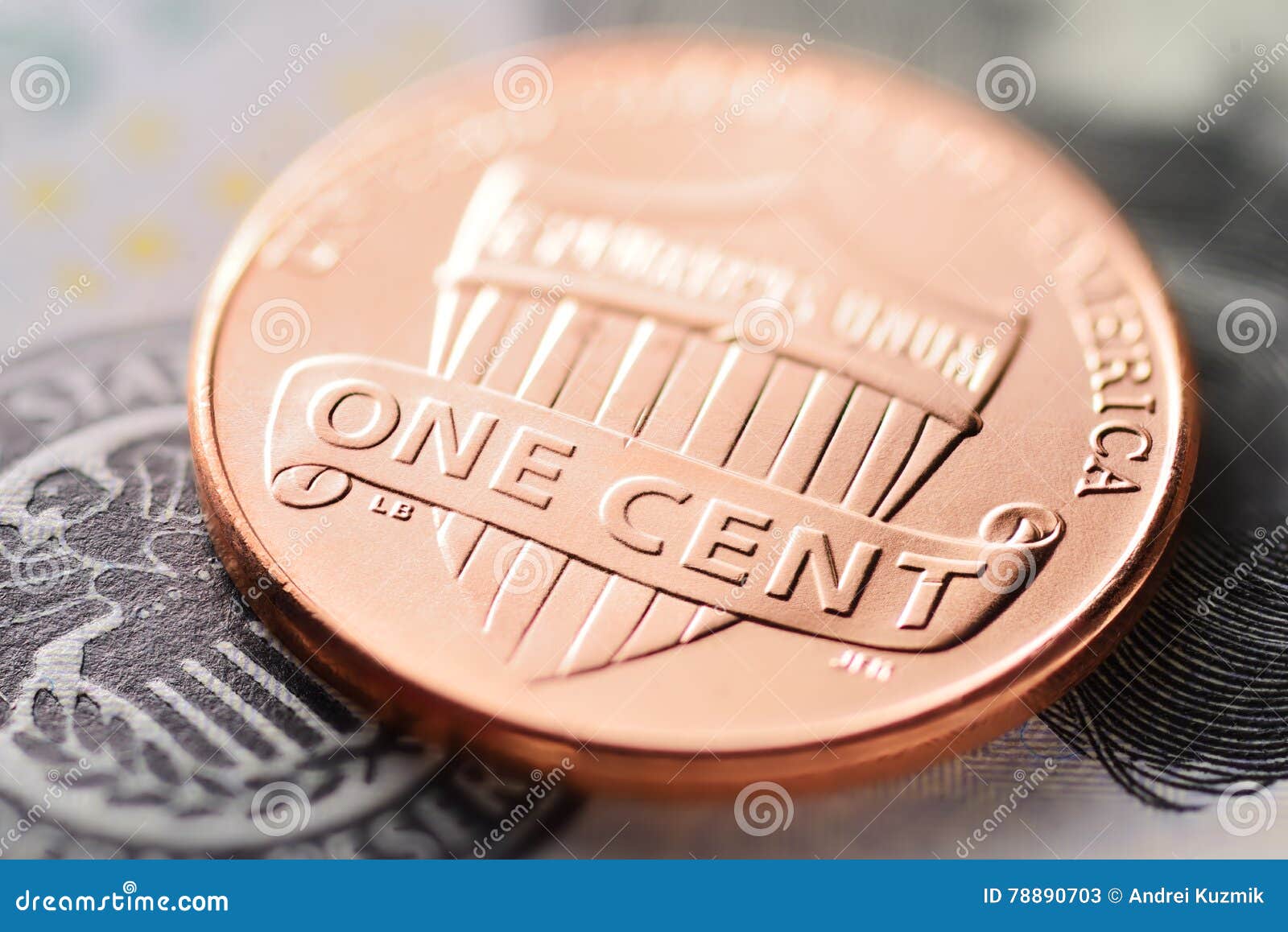 US dollar and cent stock image. Image of america, macro - 78890703