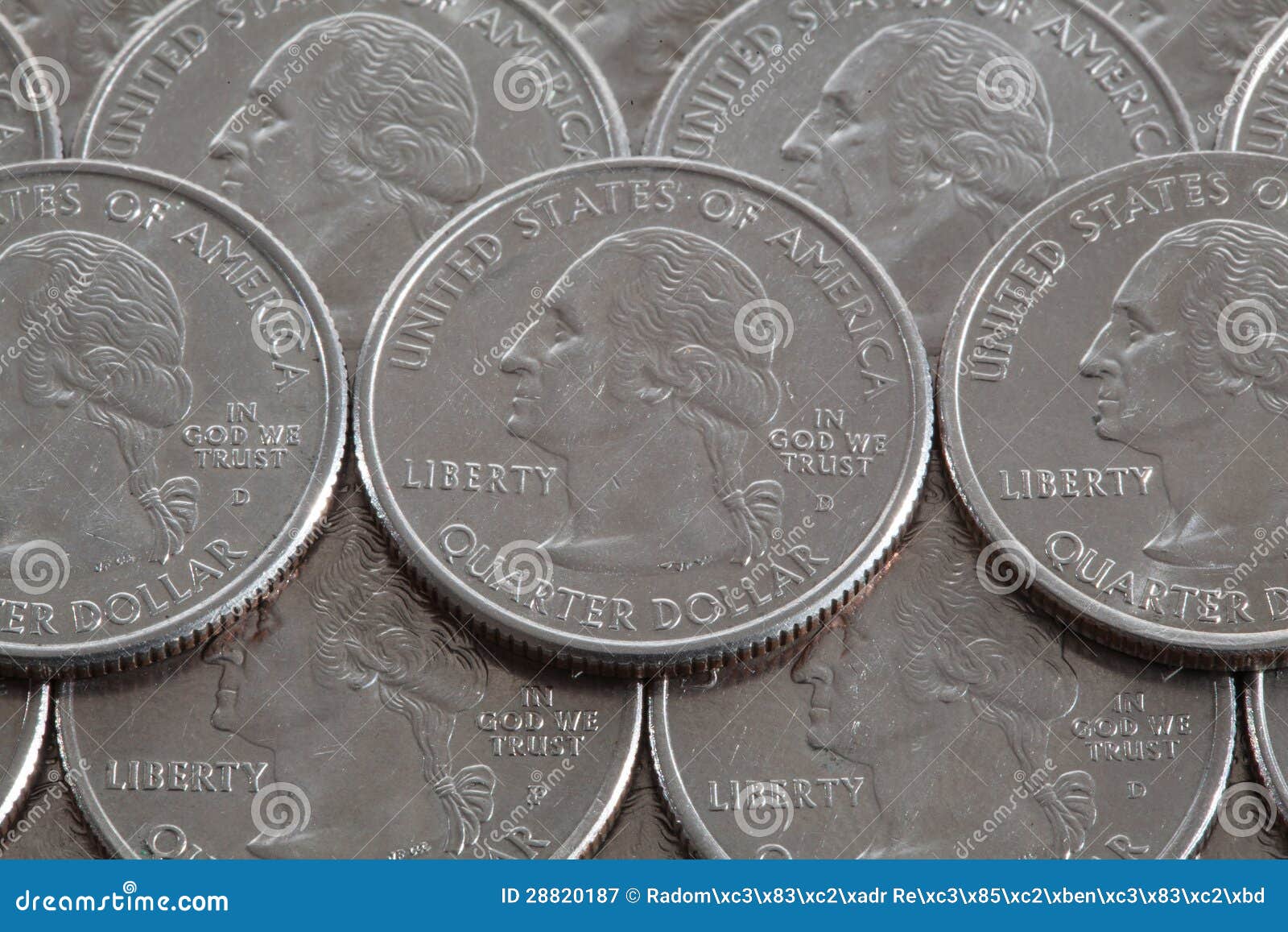 US dollar coins stock image. Image of invest, cent, metal - 28820187