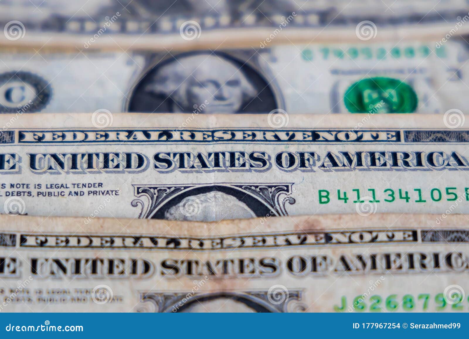 US 1 Dollar Currency Bank Notes. Stock Photo - Image of investment ...