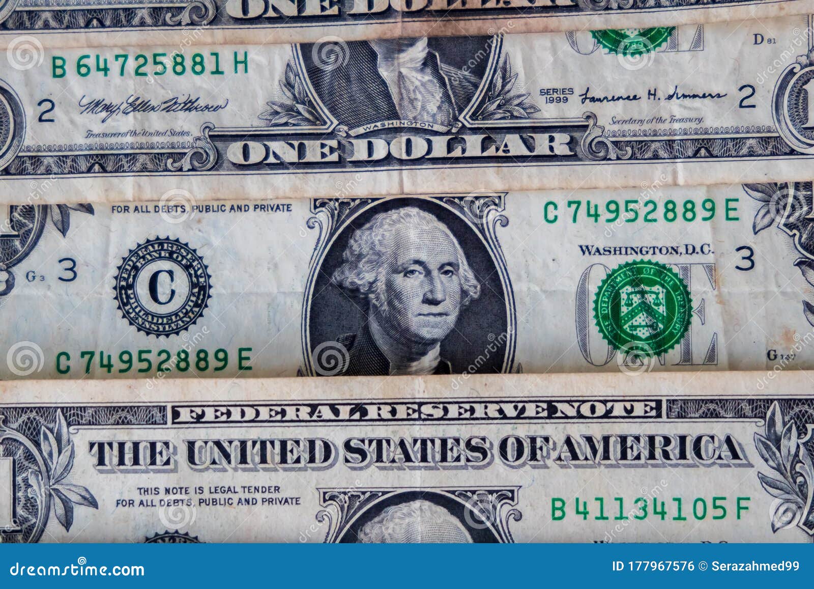 US 1 Dollar Currency Bank Notes. Stock Photo - Image of wealth ...