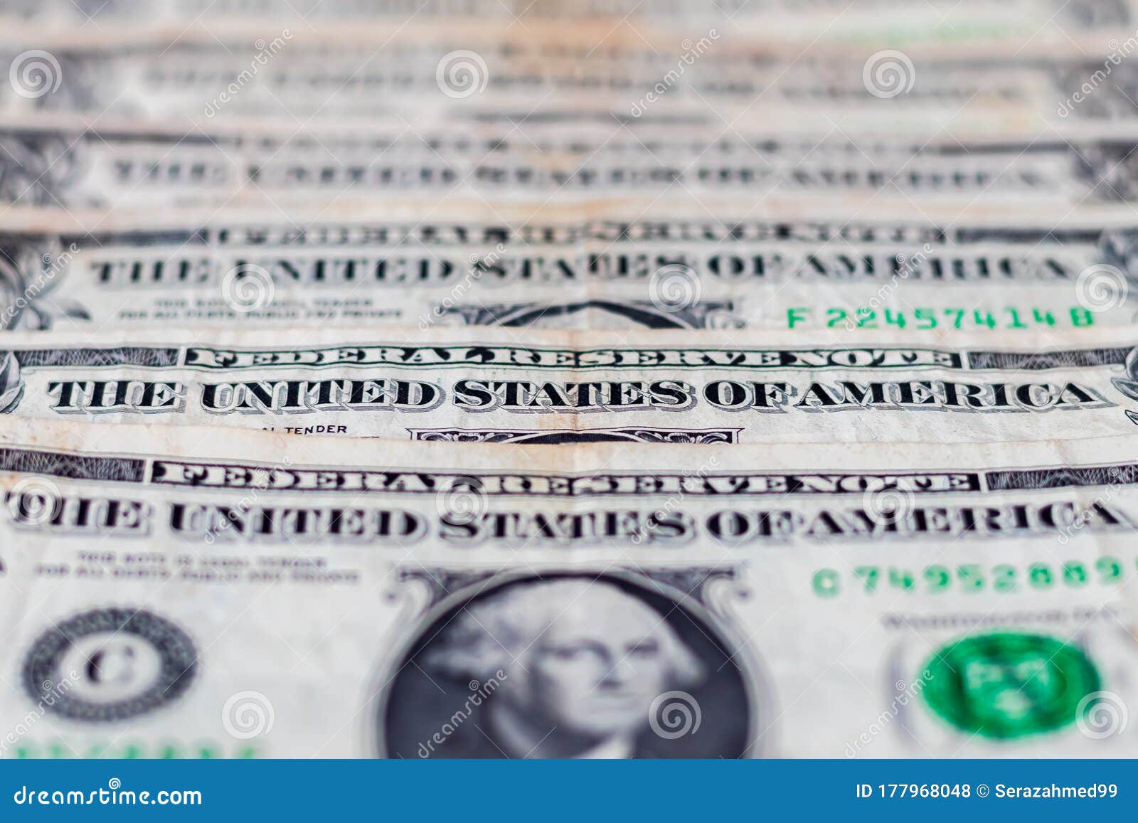 US 1 Dollar Currency Bank Notes. Stock Photo - Image of bill, paper ...