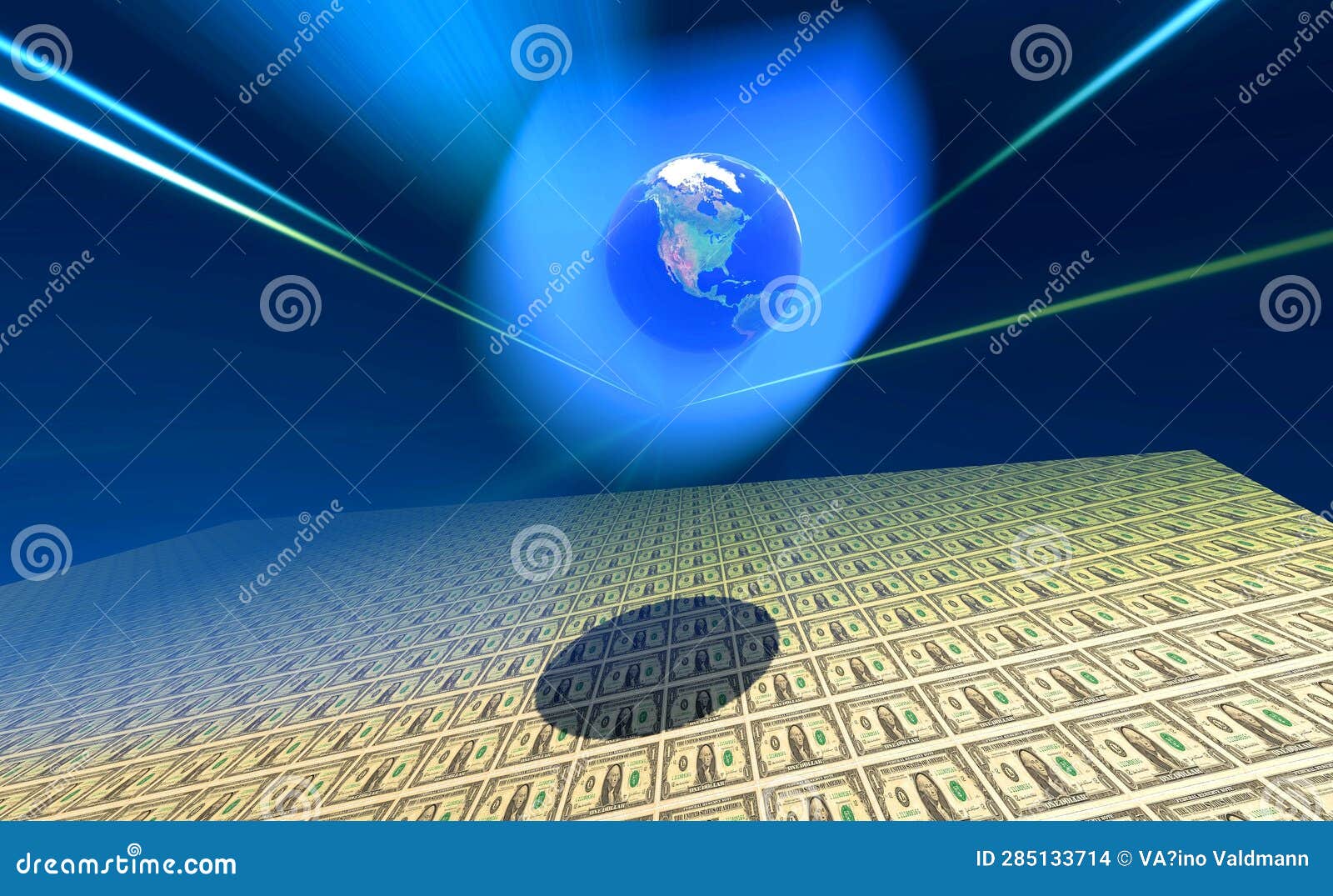 US Dollar, the Global Financial System Stock Illustration ...