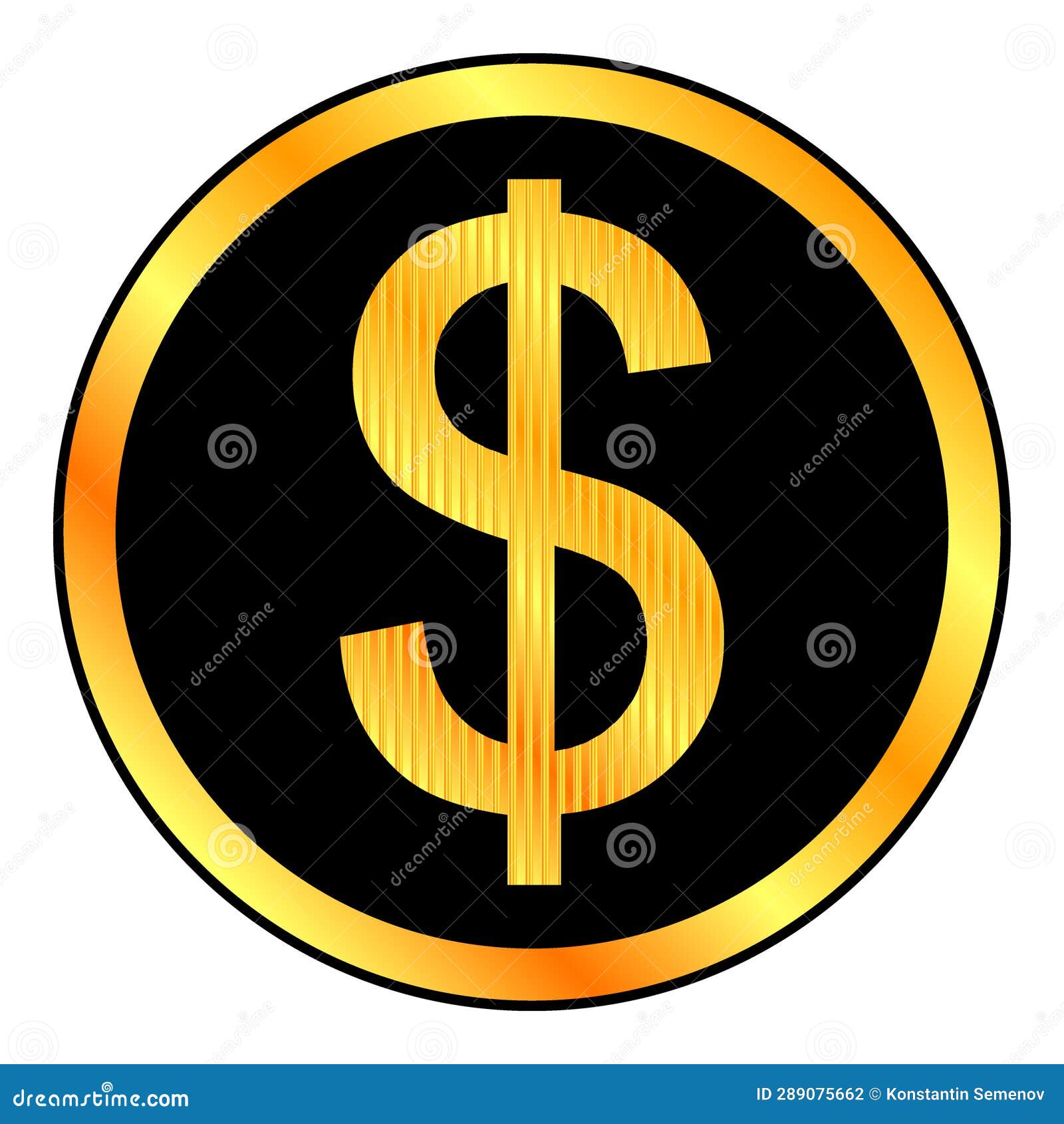 Us dollar icon stock vector. Illustration of investing - 289075662
