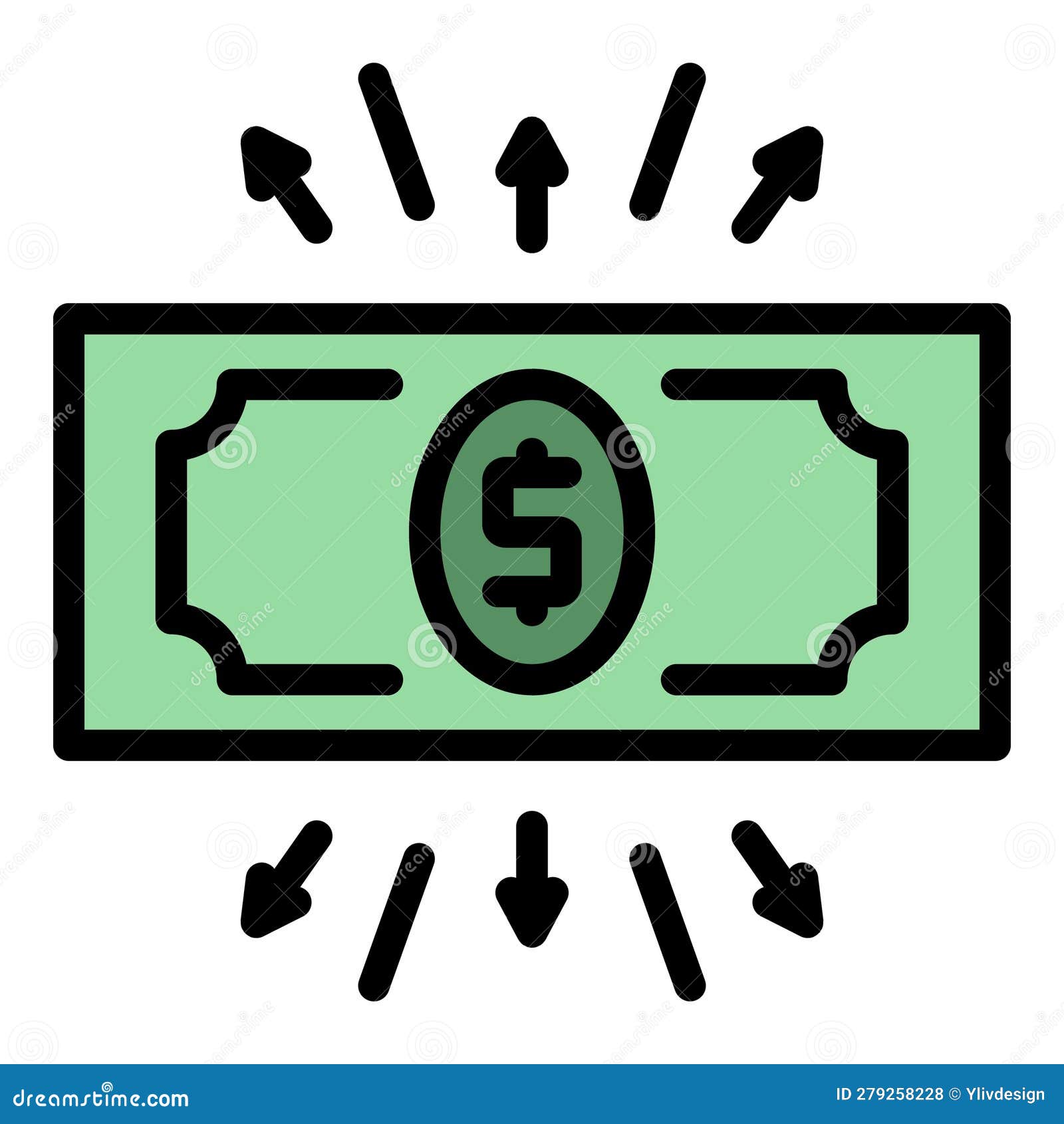 Us dollar icon vector flat stock illustration. Illustration of american ...