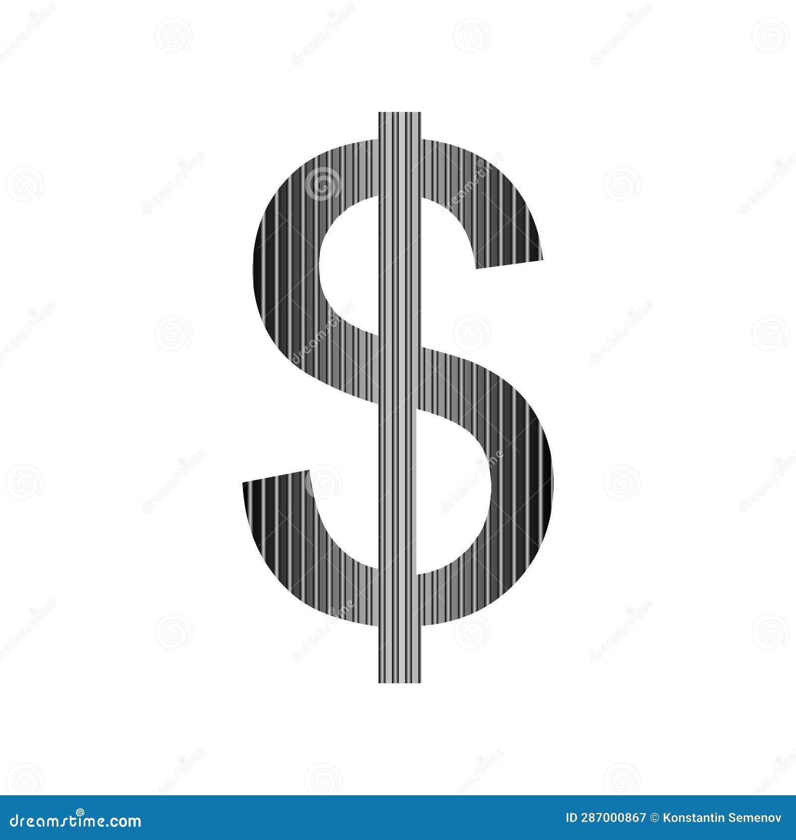Us dollar icon stock vector. Illustration of investing - 287000867