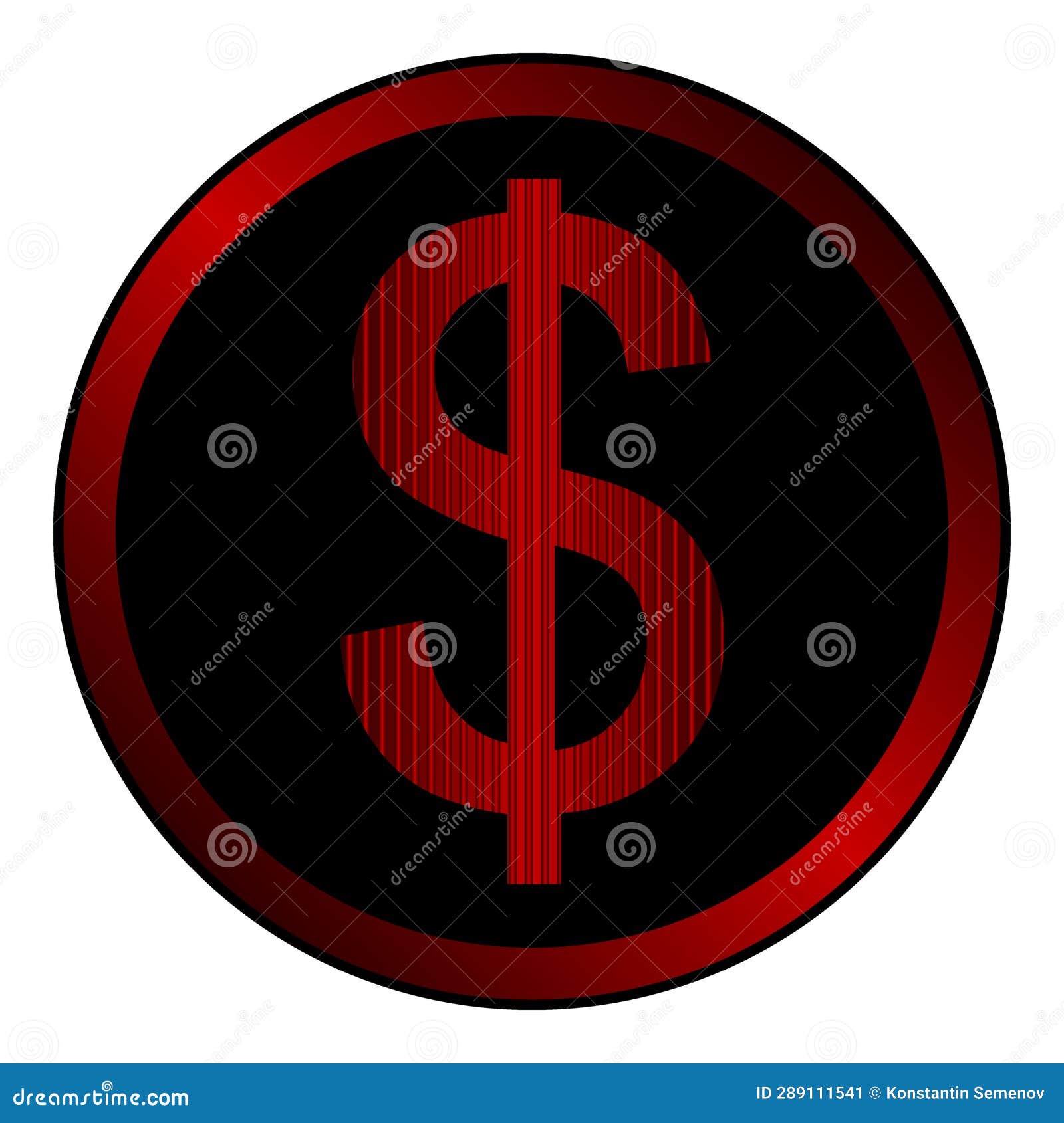 Us dollar icon stock illustration. Illustration of america - 289111541