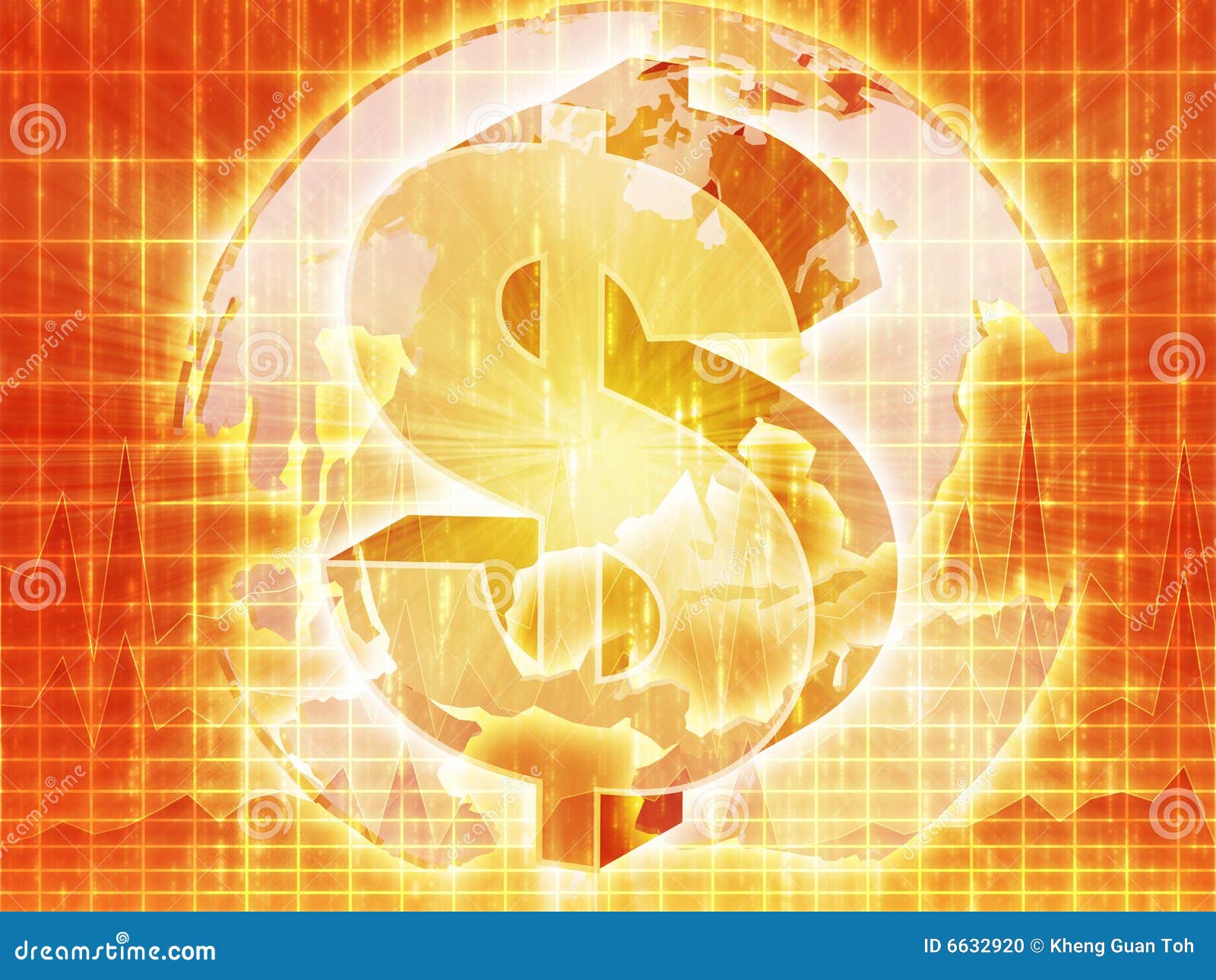 US Dollar map stock illustration. Illustration of globe - 6632920