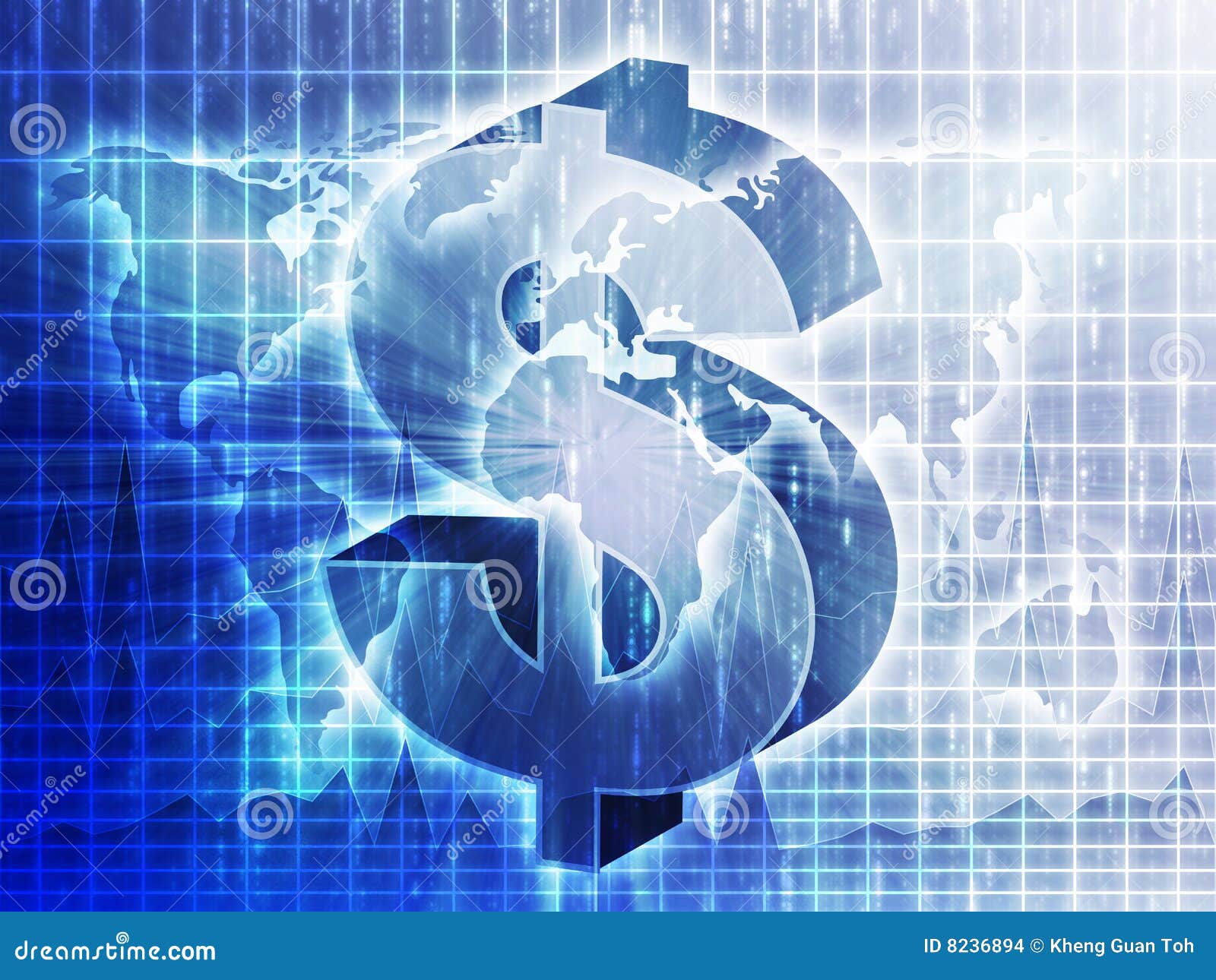 US Dollar map stock illustration. Illustration of financial - 8236894