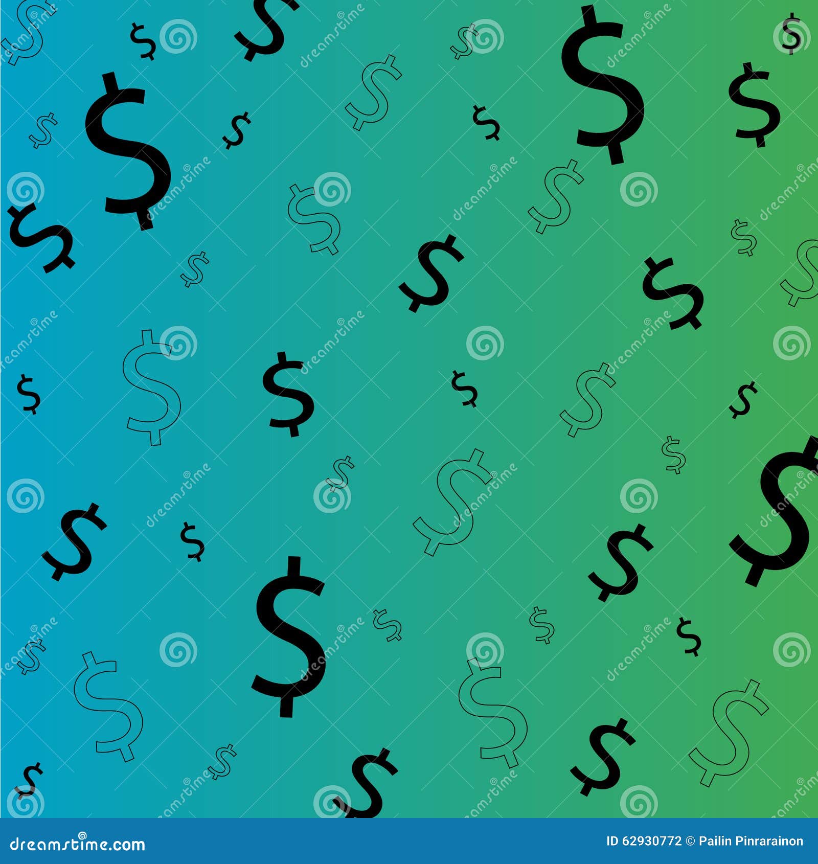 Us dollar and money vector stock vector. Illustration of money - 62930772