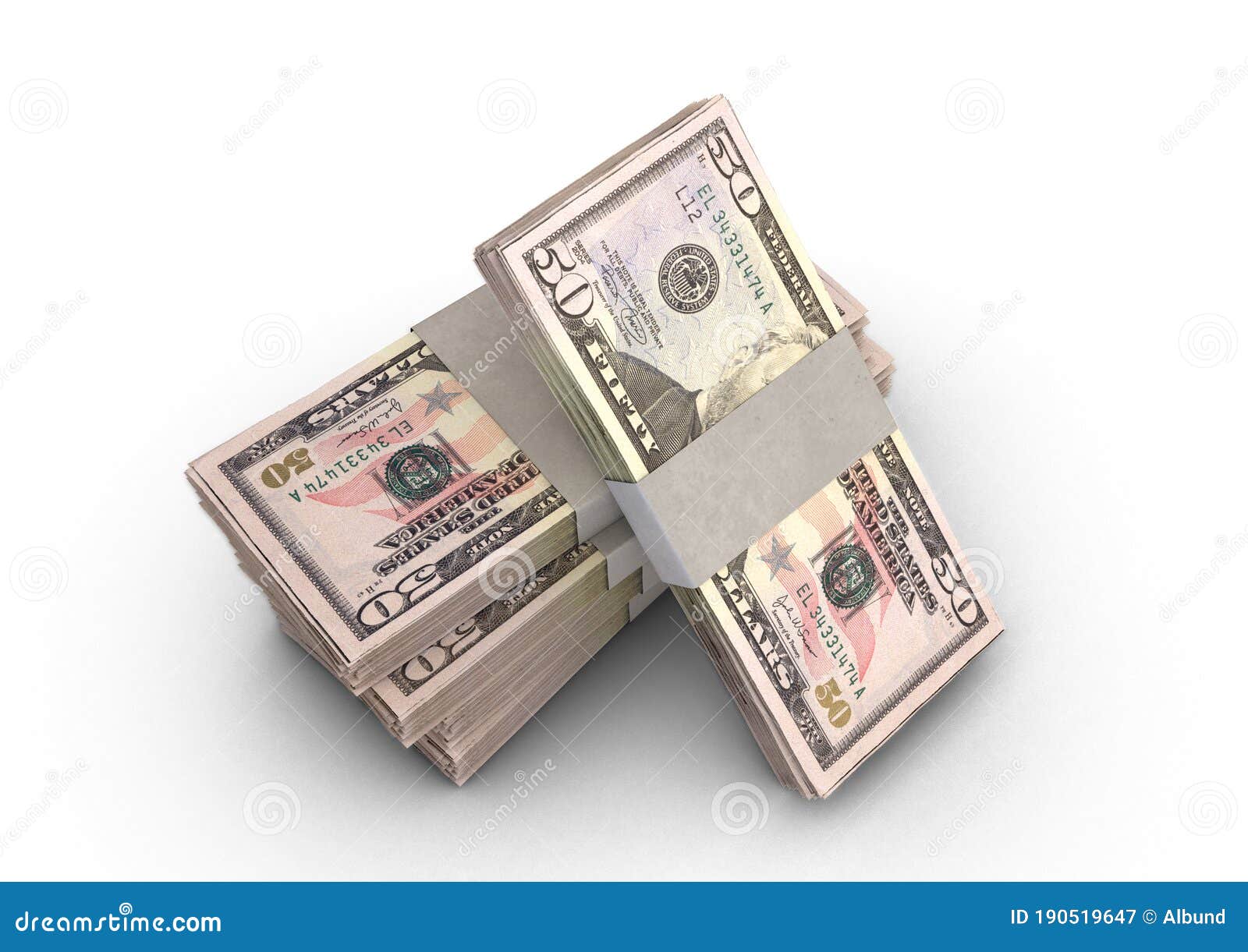 US Dollar Notes Pile stock illustration. Illustration of paper - 190519647