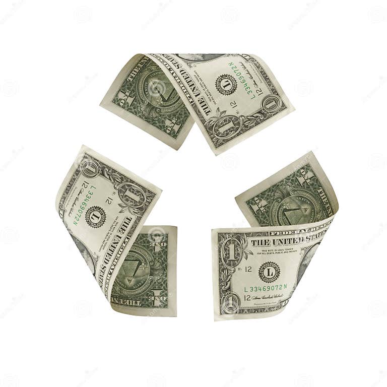 US Dollar Recycle Symbol stock photo. Image of arrow - 11685326