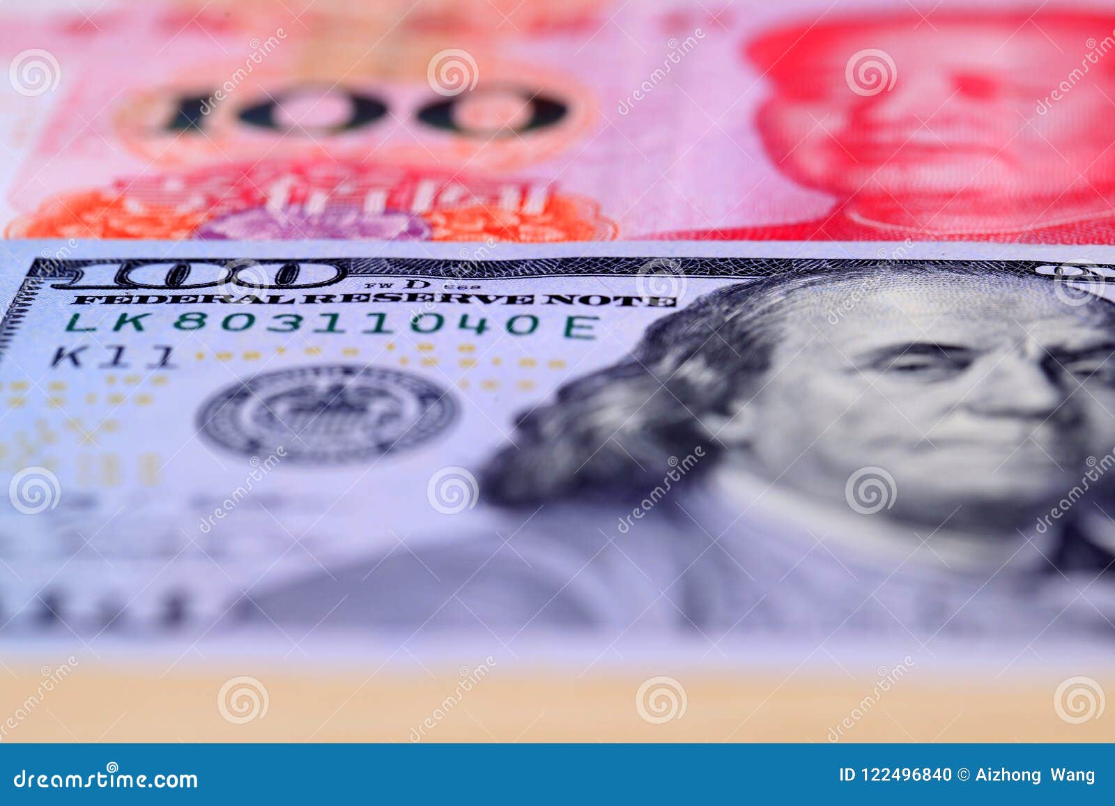 Us dollar and RMB stock photo. Image of renmin, international - 122496840