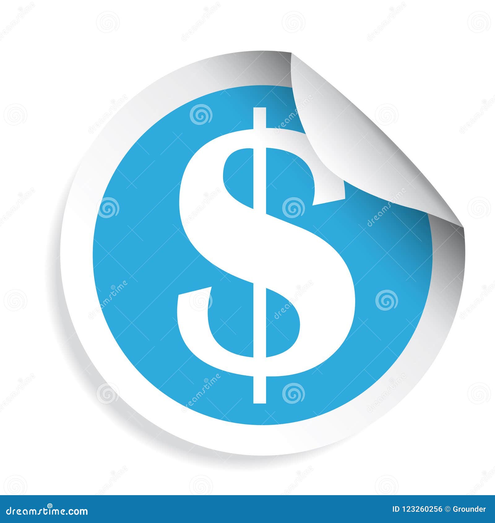 US Dollar Sign Sticker Label Stock Vector - Illustration of sticker ...