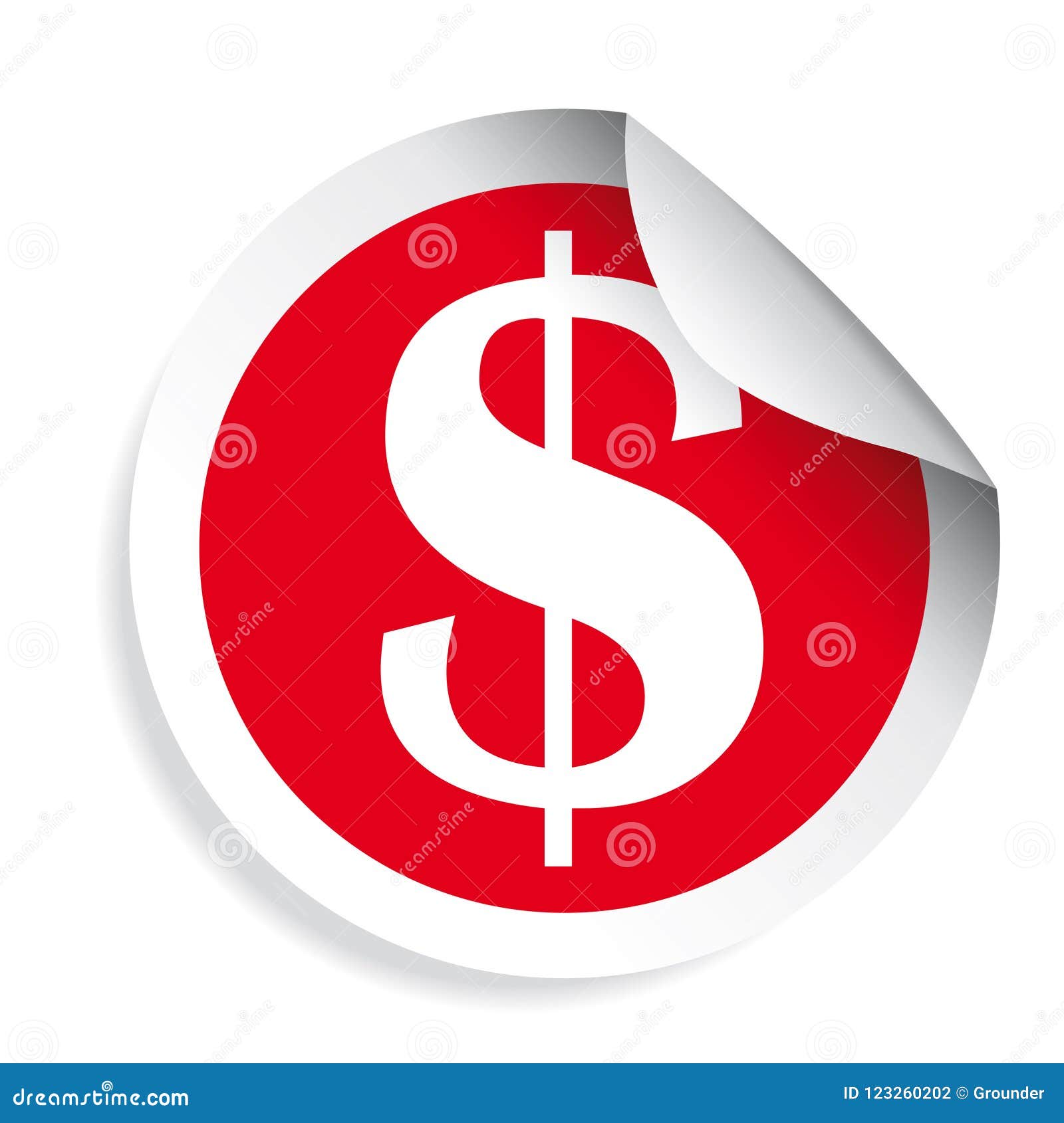 US Dollar Sign Sticker Label Stock Vector - Illustration of savings ...