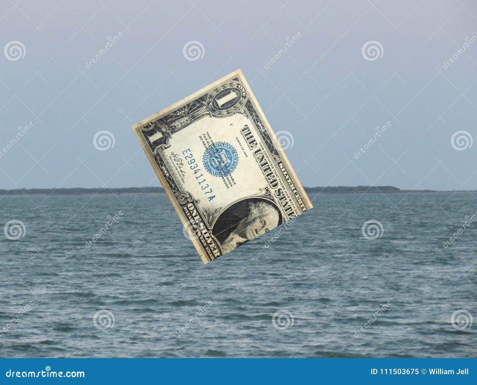 US Dollar Sinking in the Sea of Global Markets Stock Image - Image of ...