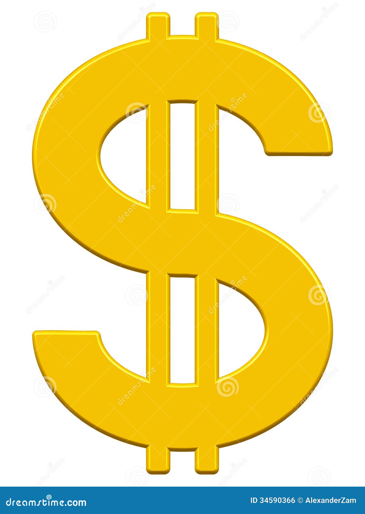 US Dollar stock vector. Illustration of gold, design - 34590366