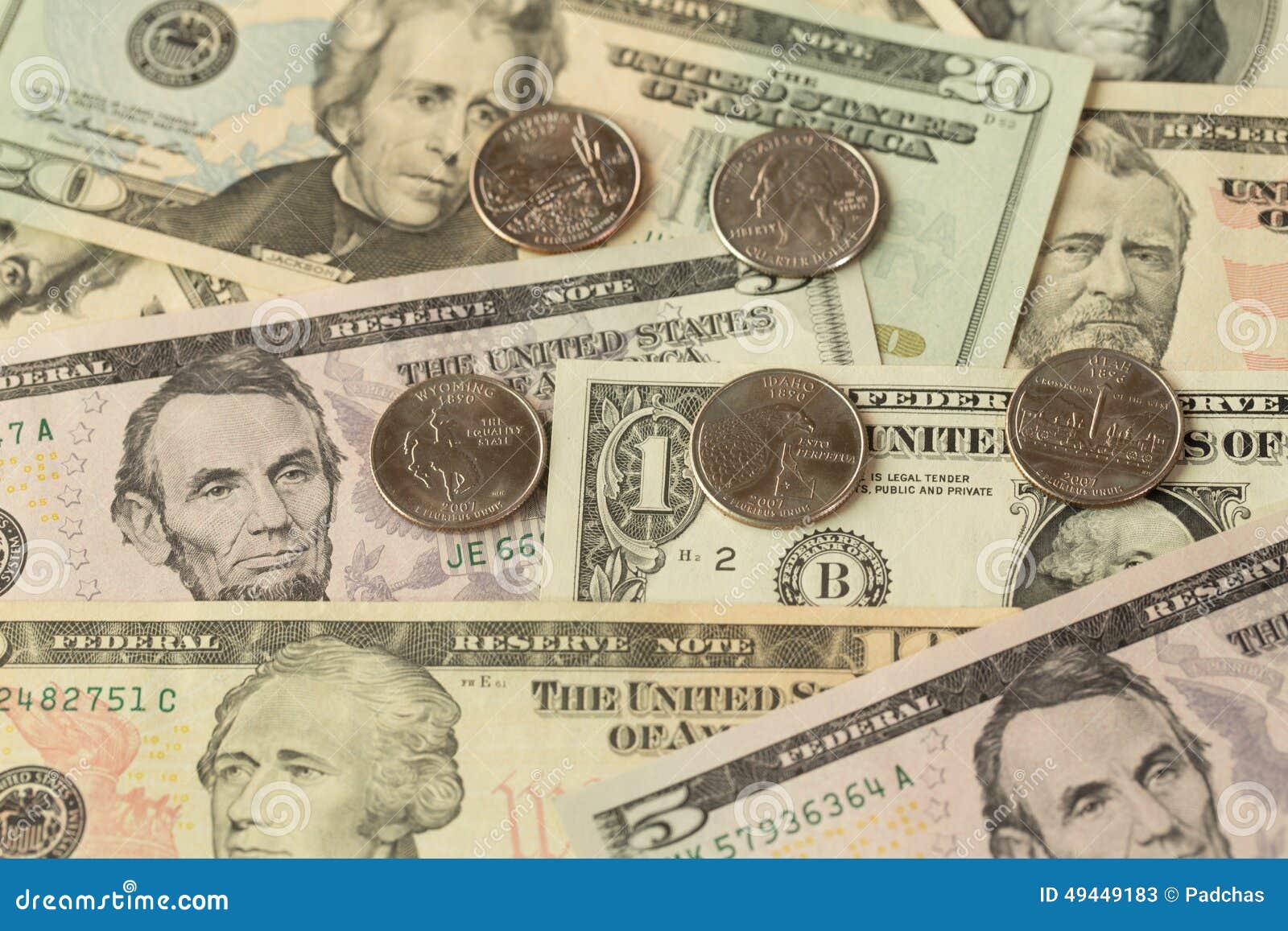 US Dollars Banknote and Coin Stock Image - Image of retirement ...