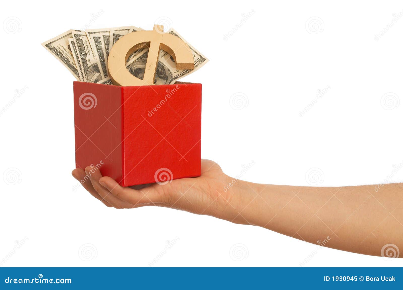 Us dollars in box stock image. Image of bank, showing - 1930945