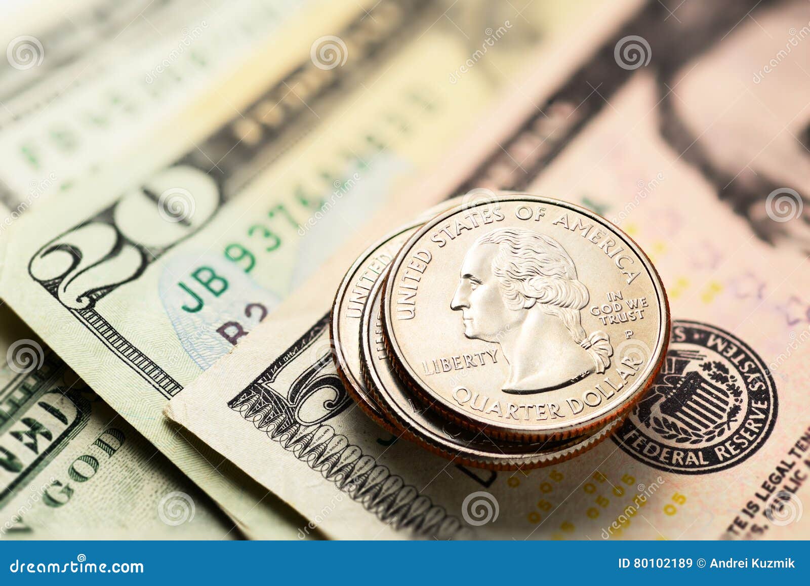 US dollars and cents stock image. Image of wealth, pile - 80102189