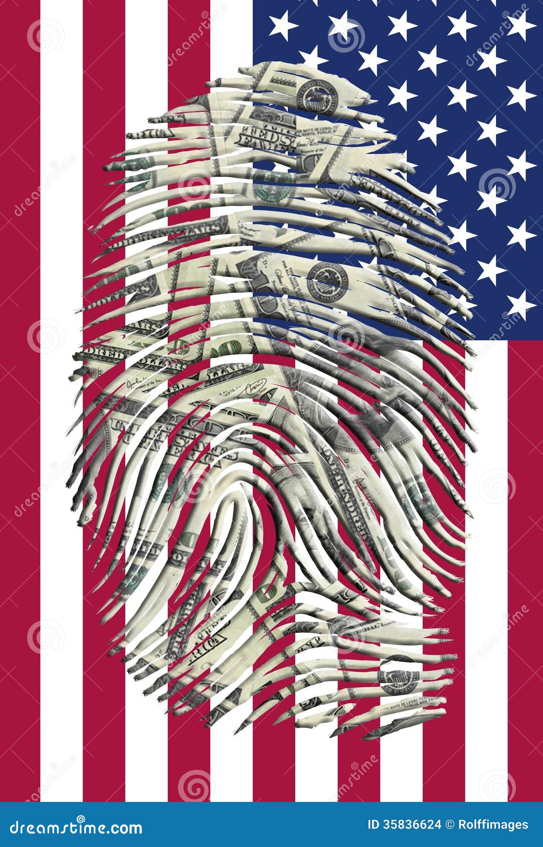 US Dollars Finger and American Flag Stock Illustration - Illustration ...