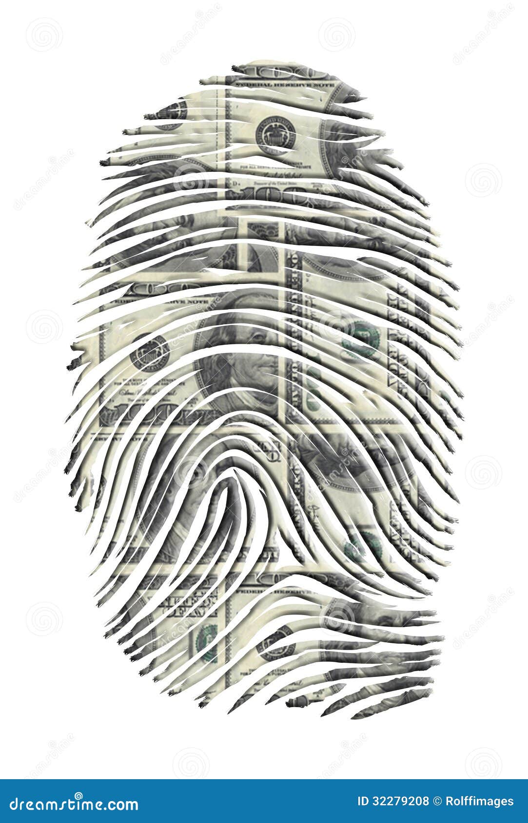 US Dollars Finger Print stock illustration. Illustration of fingerprint ...