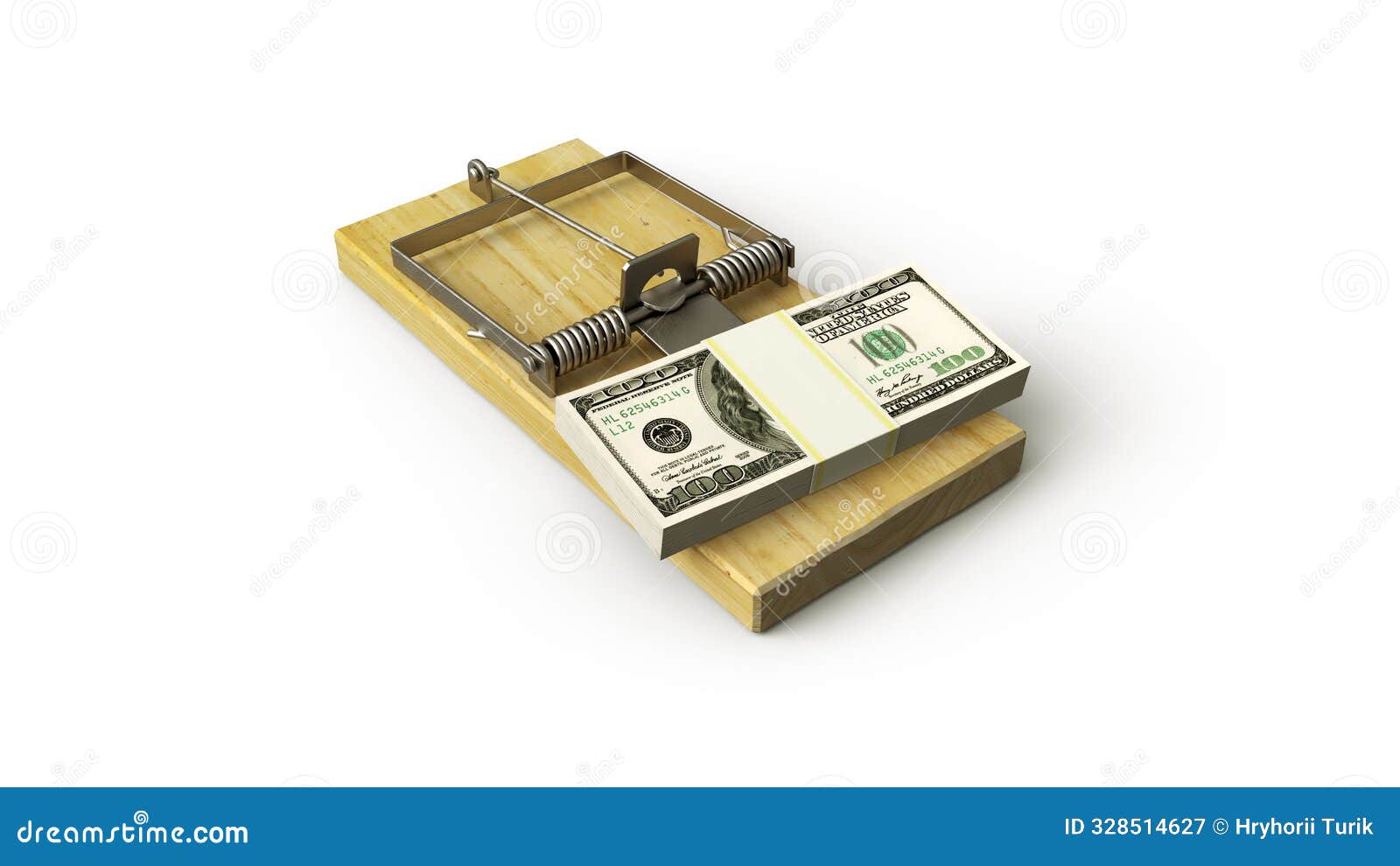US Dollars in a Mousetrap. Financial Trap Concept Stock Image - Image ...