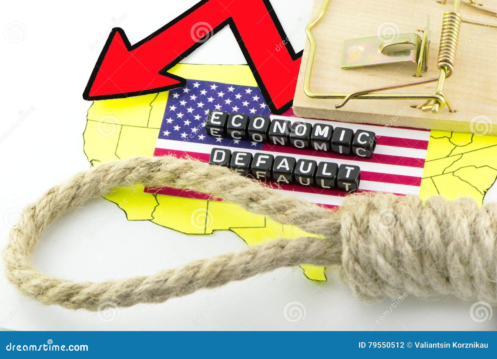 US Economic Problems Concept Stock Photo - Image of bankruptcy, failure ...