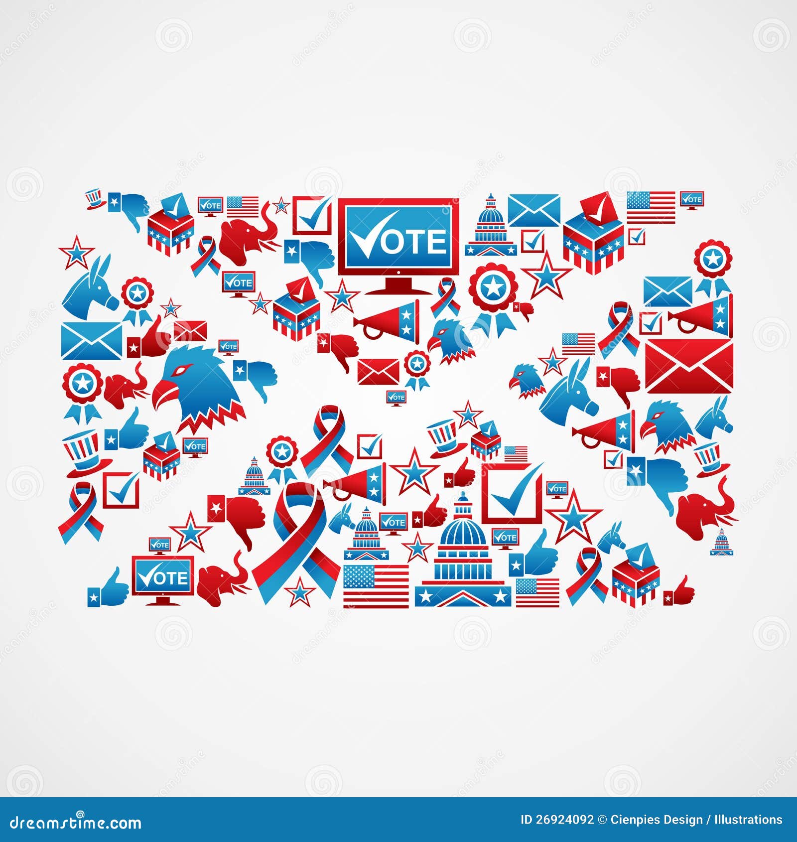 US Election Icons Mail Shape Editorial Photography - Illustration of ...
