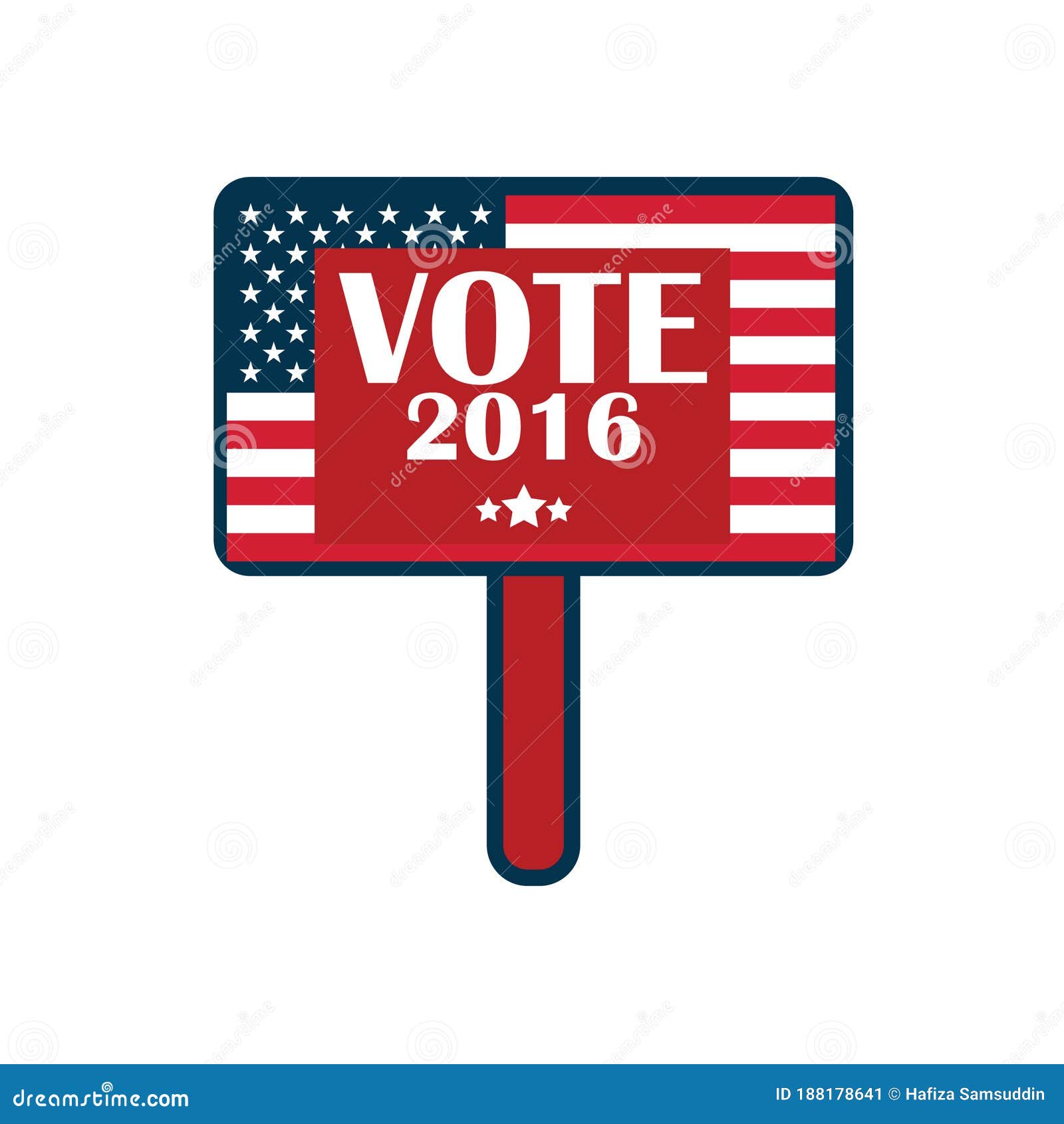 Us Election Placard. Vector Illustration Decorative Design Stock Vector ...