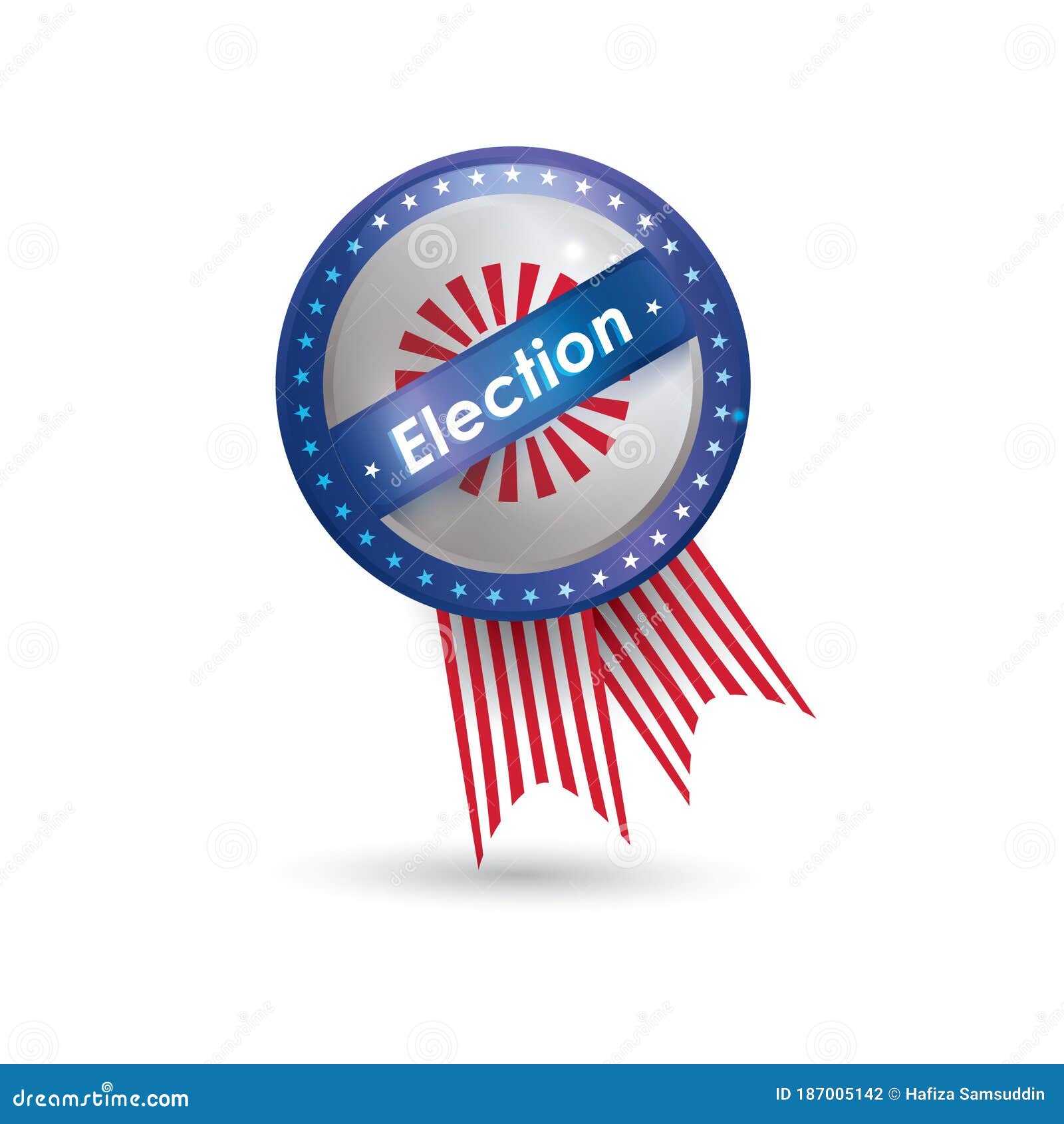 US Election Rosette. Vector Illustration Decorative Design Stock Vector ...