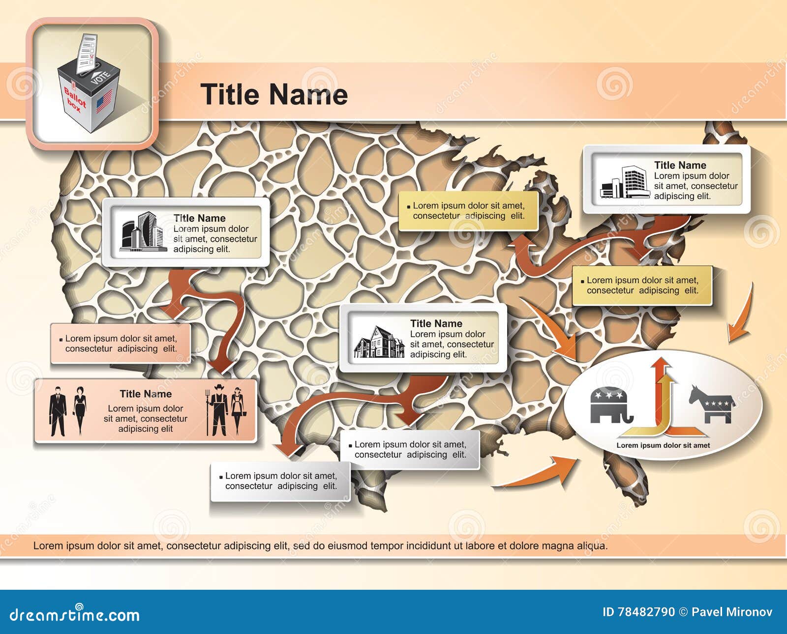 US Elections - Infographic Elements Editorial Image - Illustration of ...
