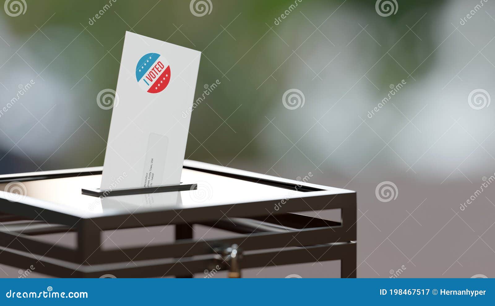 US Elections, Voting by Mail. Envelope with a Sticker Reading Stock ...