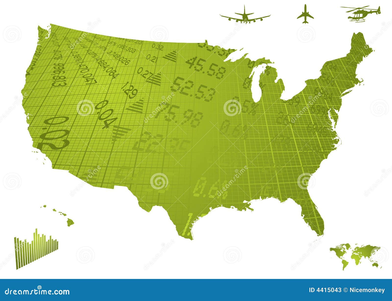 Us financial map stock vector. Illustration of country - 4415043