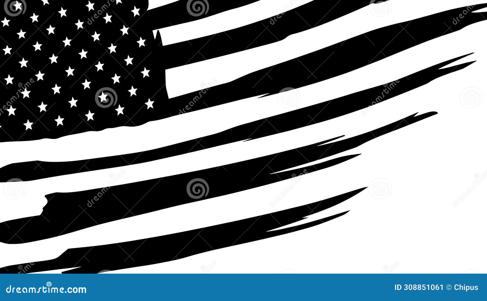 US Flag. American Distressed Flag. Waving US Flag. Stock Vector ...