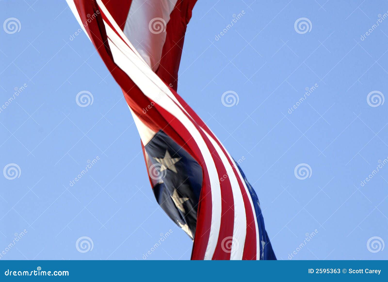 US flag in the breeze stock image. Image of blue, stripes - 2595363