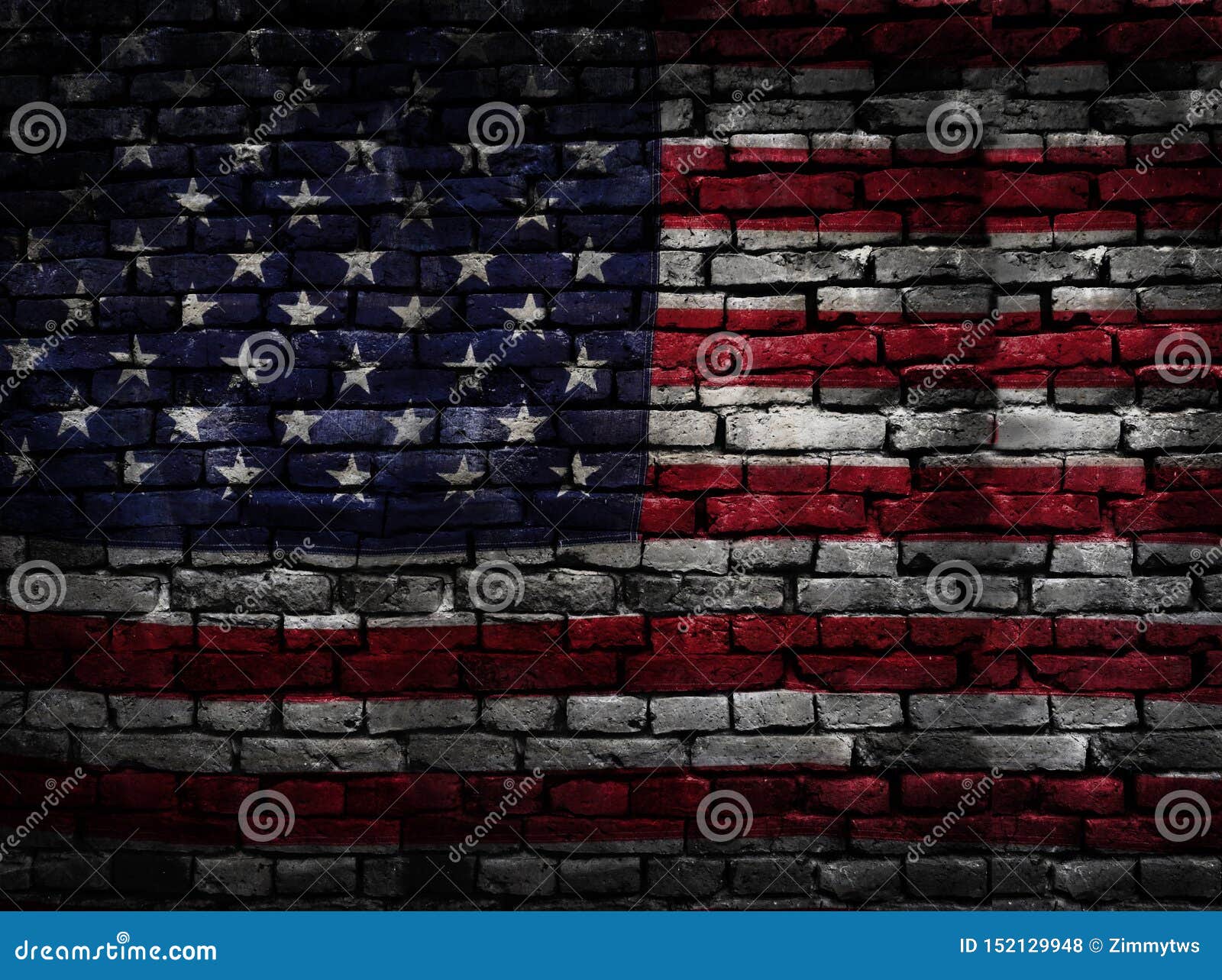 US flag bricks stock photo. Image of brick, united, painted - 152129948