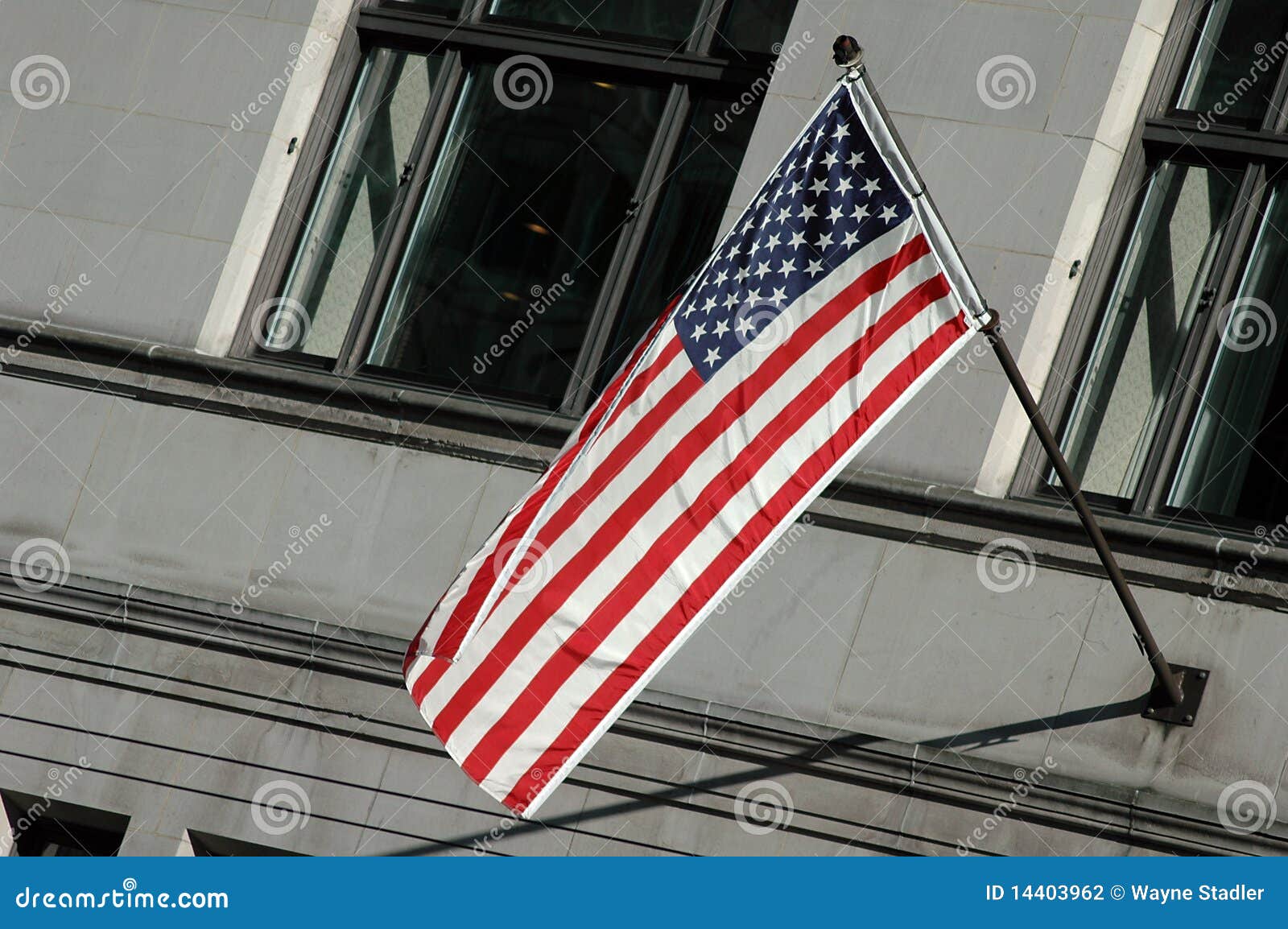 US Flag on a building stock photo. Image of election - 14403962